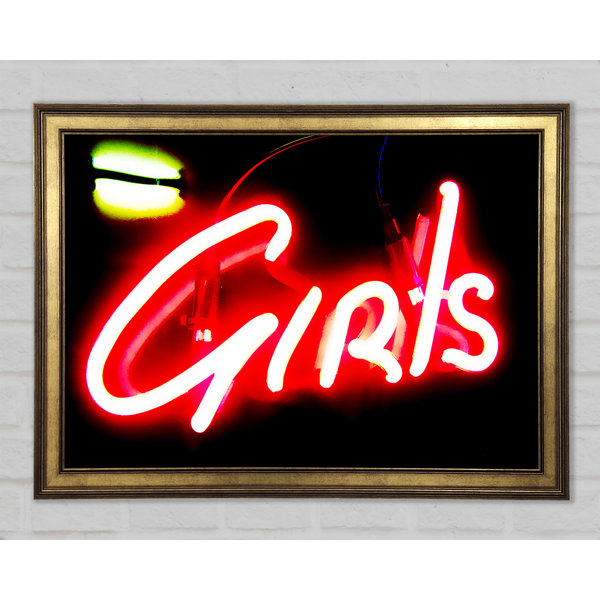 Brayden Studio Neon Girls Sign - Single Picture Frame Art Prints ...