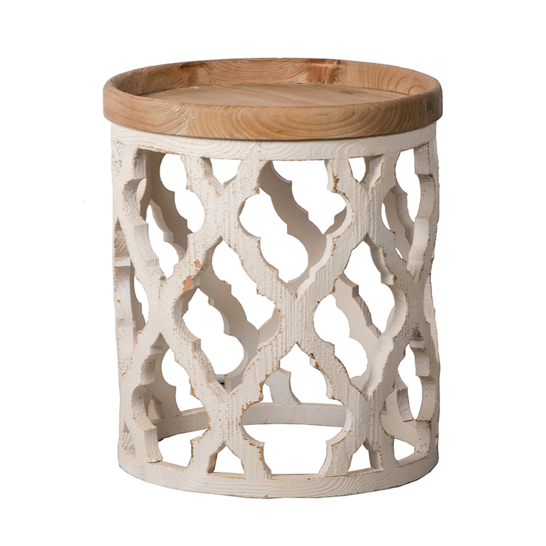 Ophelia & Co. 23" Large White Side Table, Elegant Simplicity Design ...