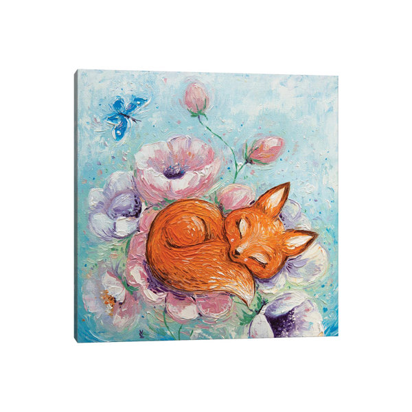 Metro Lane Tender Fox by Vlada Koval - Painting on Canvas | Wayfair.co.uk