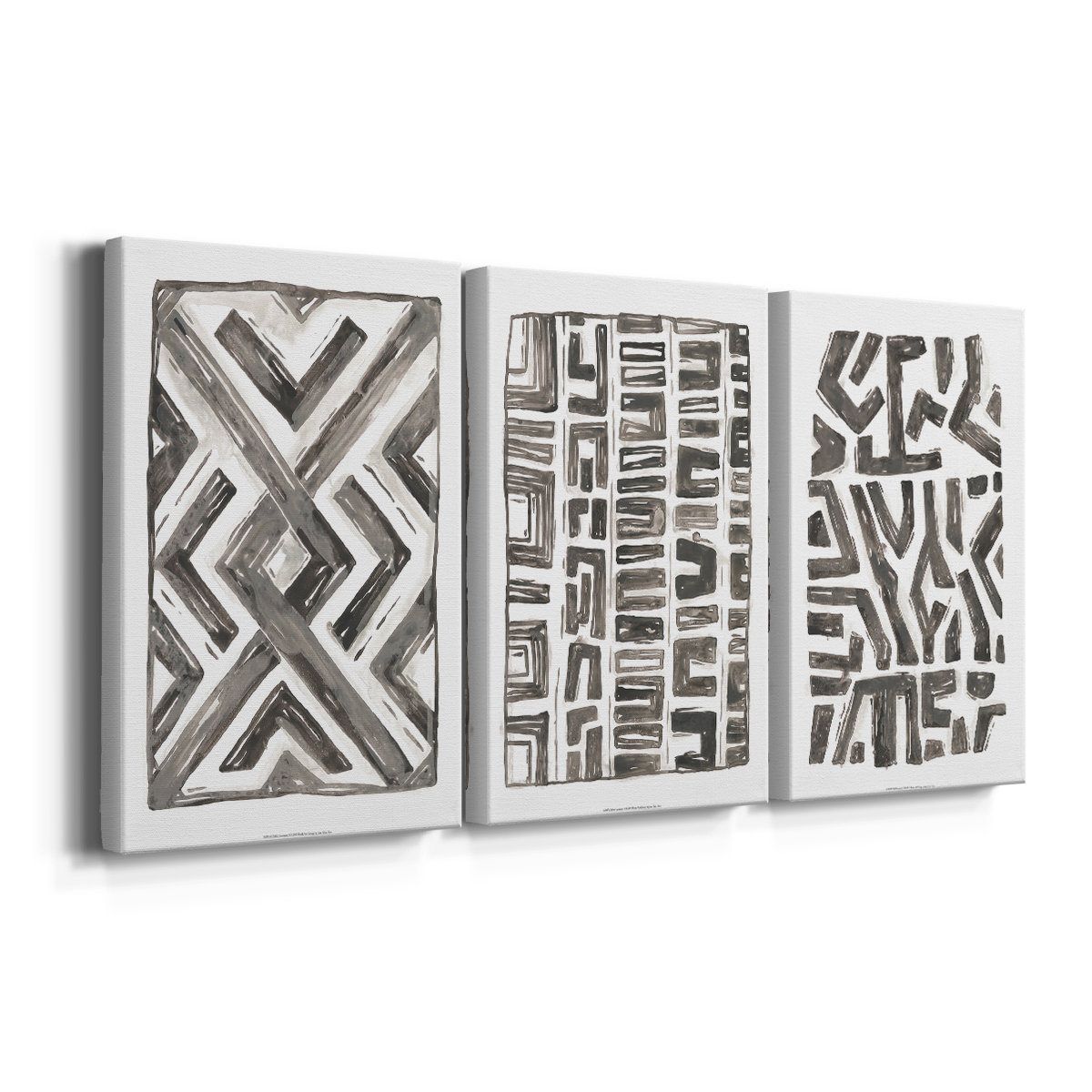 Dakota Fields Tribal Geometry I -Custom Wrapped Gallery Canvas - 3 ...