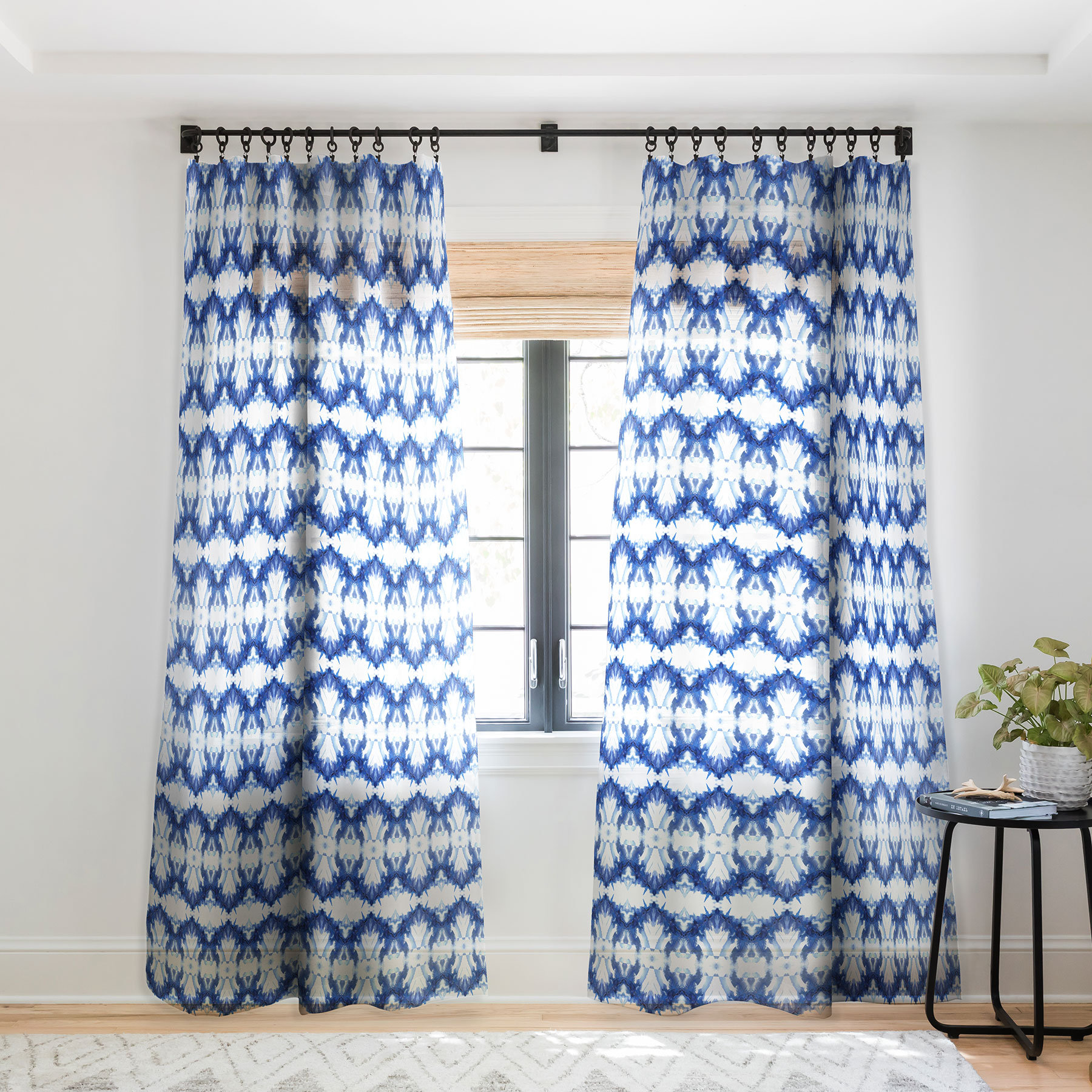 East Urban Home Schatzi Brown Blue Water Love Number 6 1pc Sheer Window ...