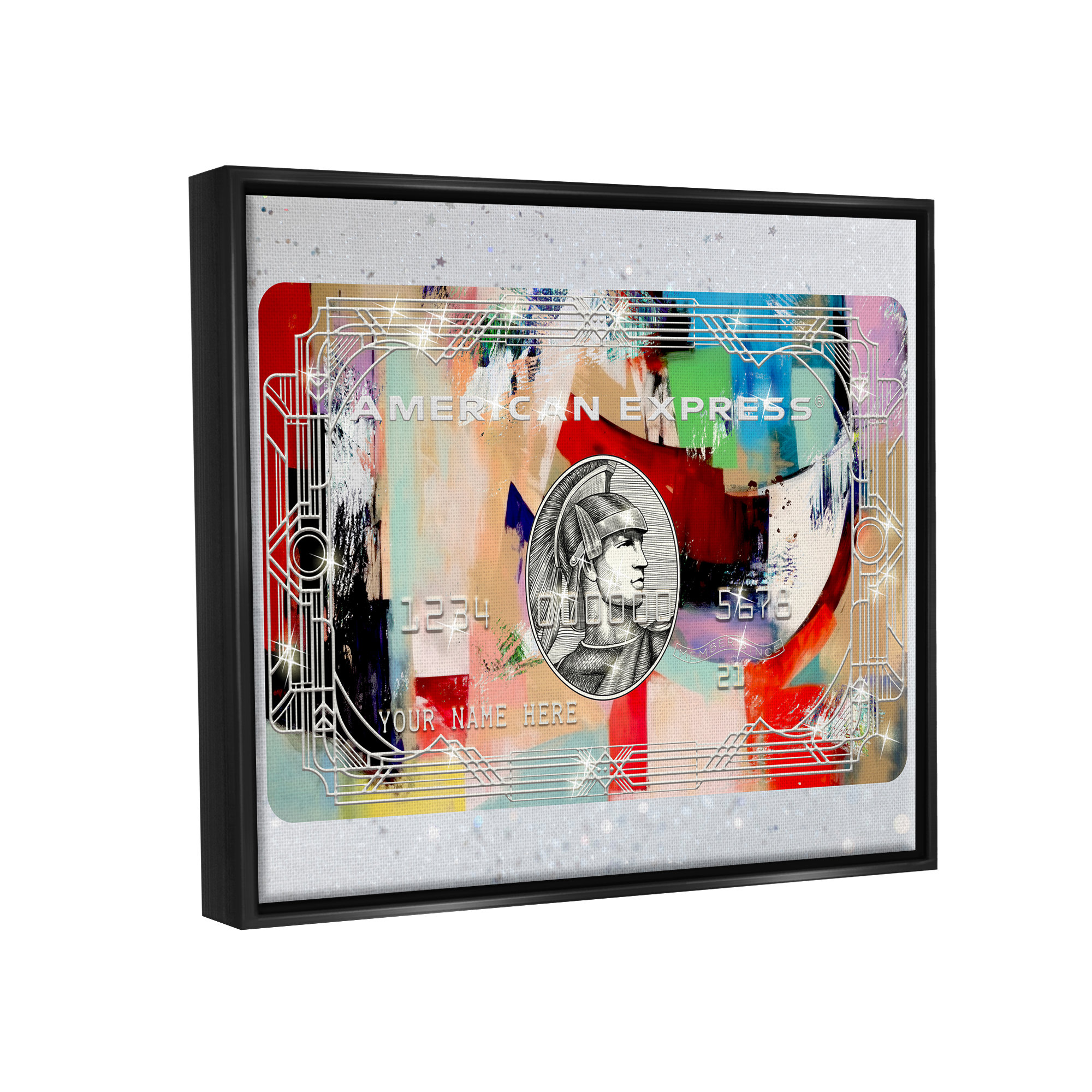 Red Barrel Studio® Glam Credit Card Framed Floater Canvas Wall Art ...
