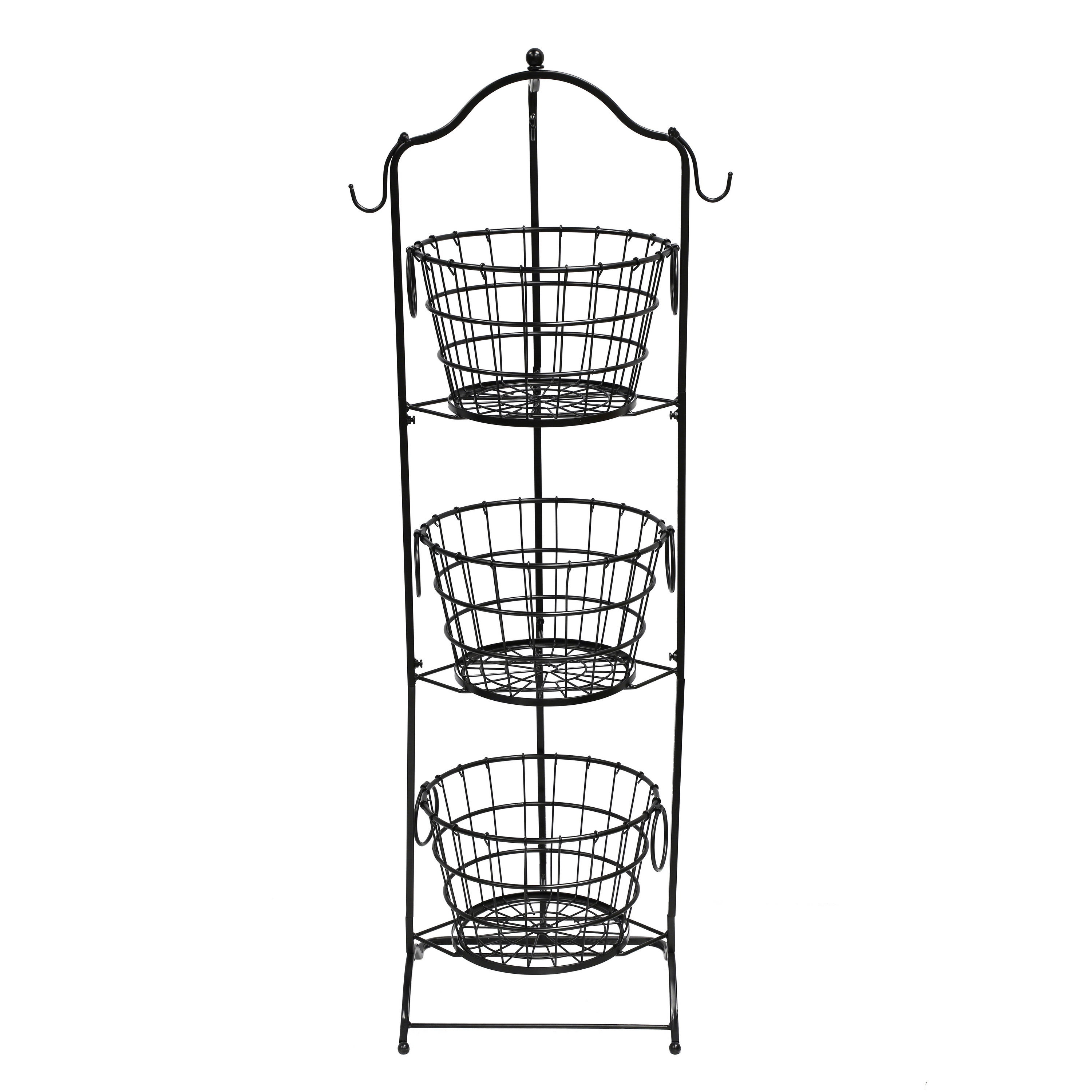 Red Barrel Studio® 3-Tier Removable Tilted Metal/Wire Basket & Reviews ...