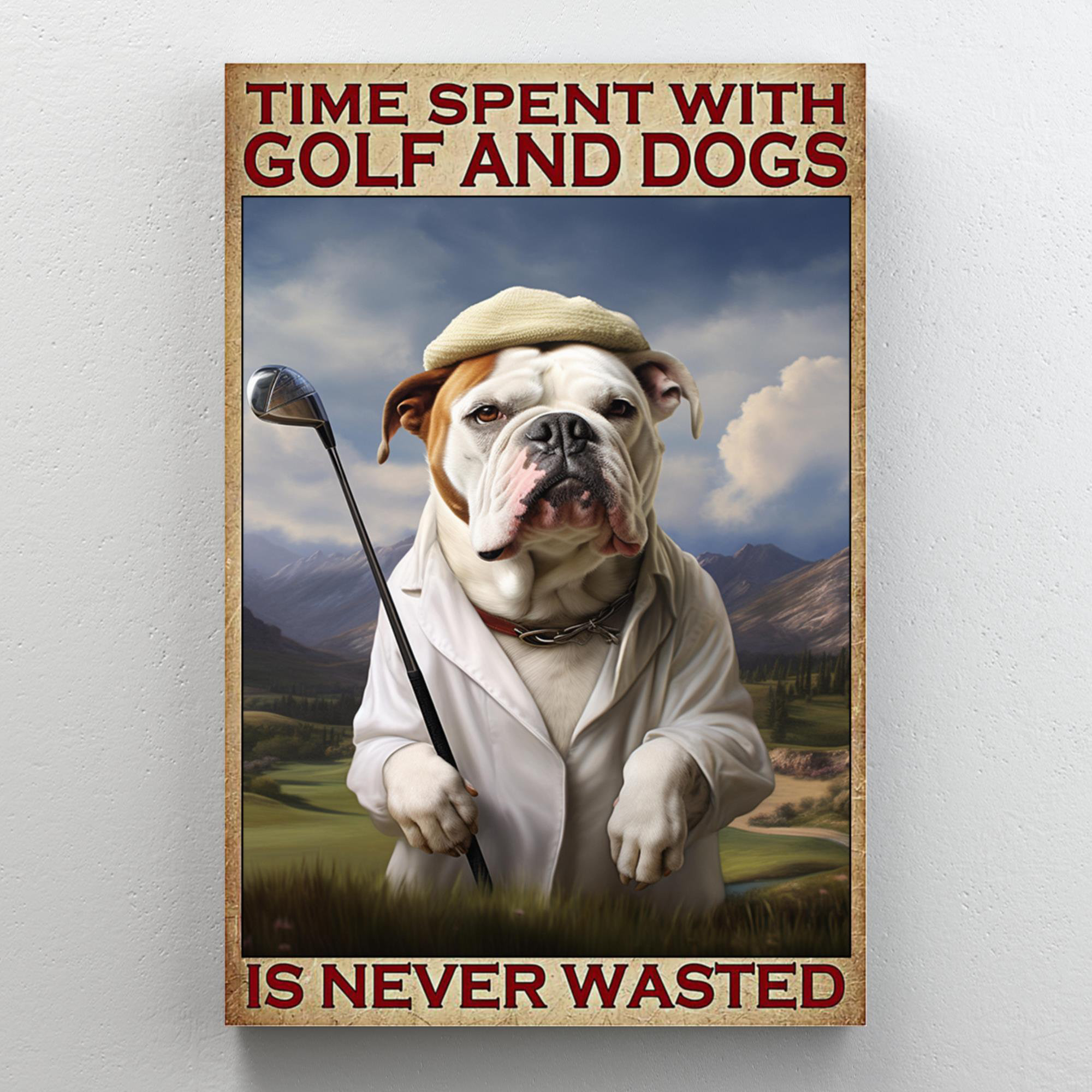 Trinx Time Spent With Golf And Dogs - 1 Piece Rectangle Graphic Art ...