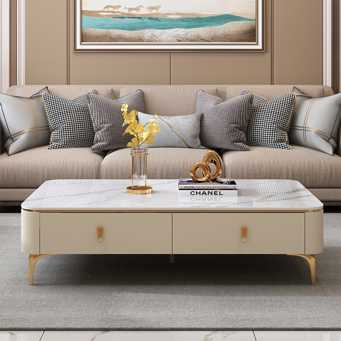 LIZIYE Light luxury light rock panel coffee table | Wayfair
