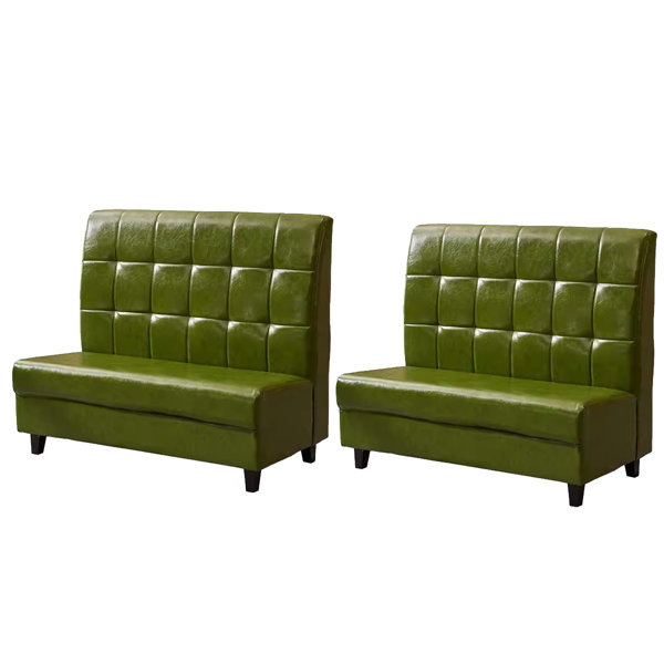 A UNIQUE LIGHT, LLC Faux Leather Green Upholstered Benchset Of 2 ...