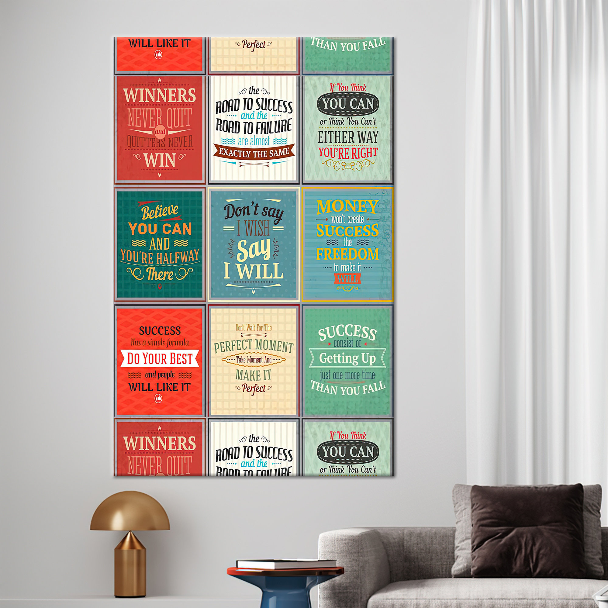 Trinx Motivational Canvas Art, Success Quotes Canvas Gift, Wall Art ...