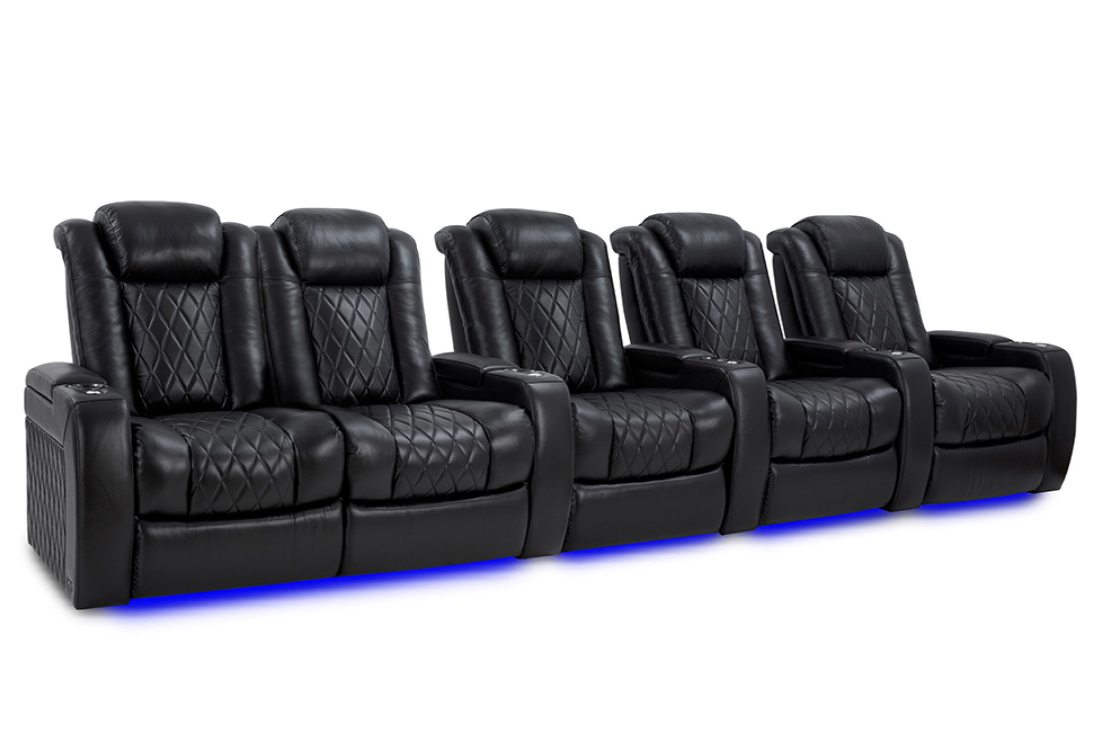 Valencia Theater Seating Valencia 161.25 Wide Genuine Leather Home ...