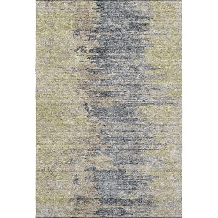 Bungalow Rose Premium Machine Washable Prisco Pewter Rug | Wayfair