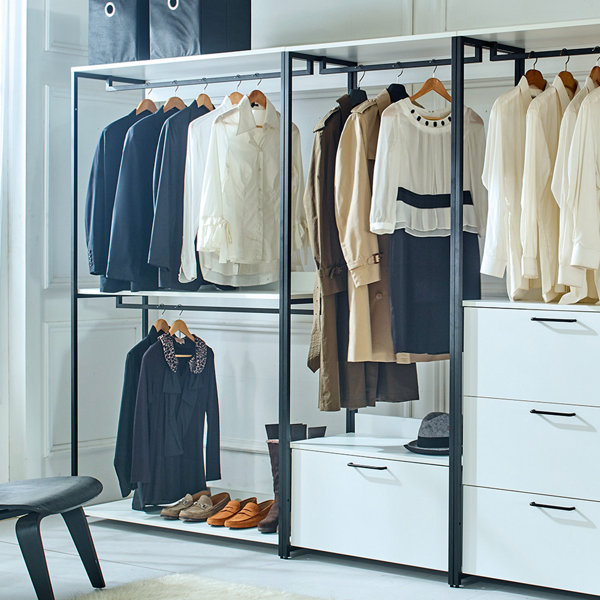 Hokku Designs Ploch Armoire ,Freestanding Walk in Wood Closet System ...