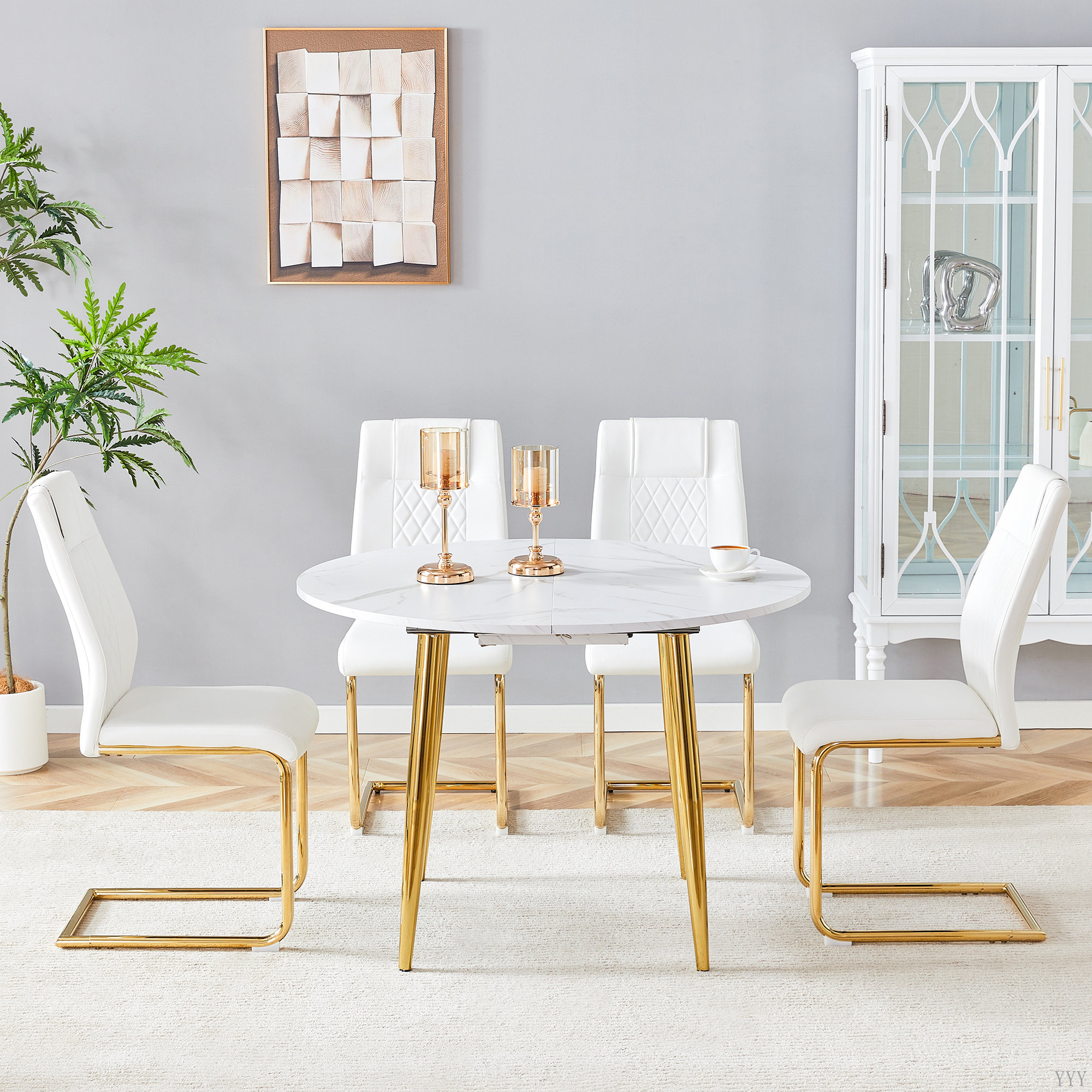 Latitude Run® Table And Chair Set.Extendable MDF Dining Table.The Pull ...