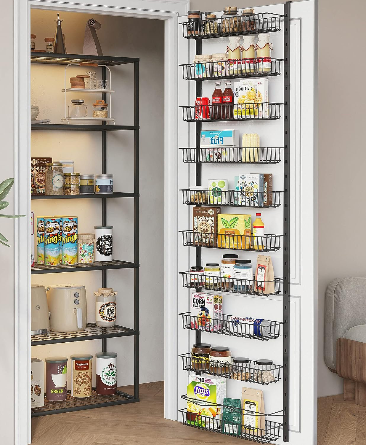 Prep & Savour Cabinet Door Spice Rack with Adjustable Racks | Wayfair