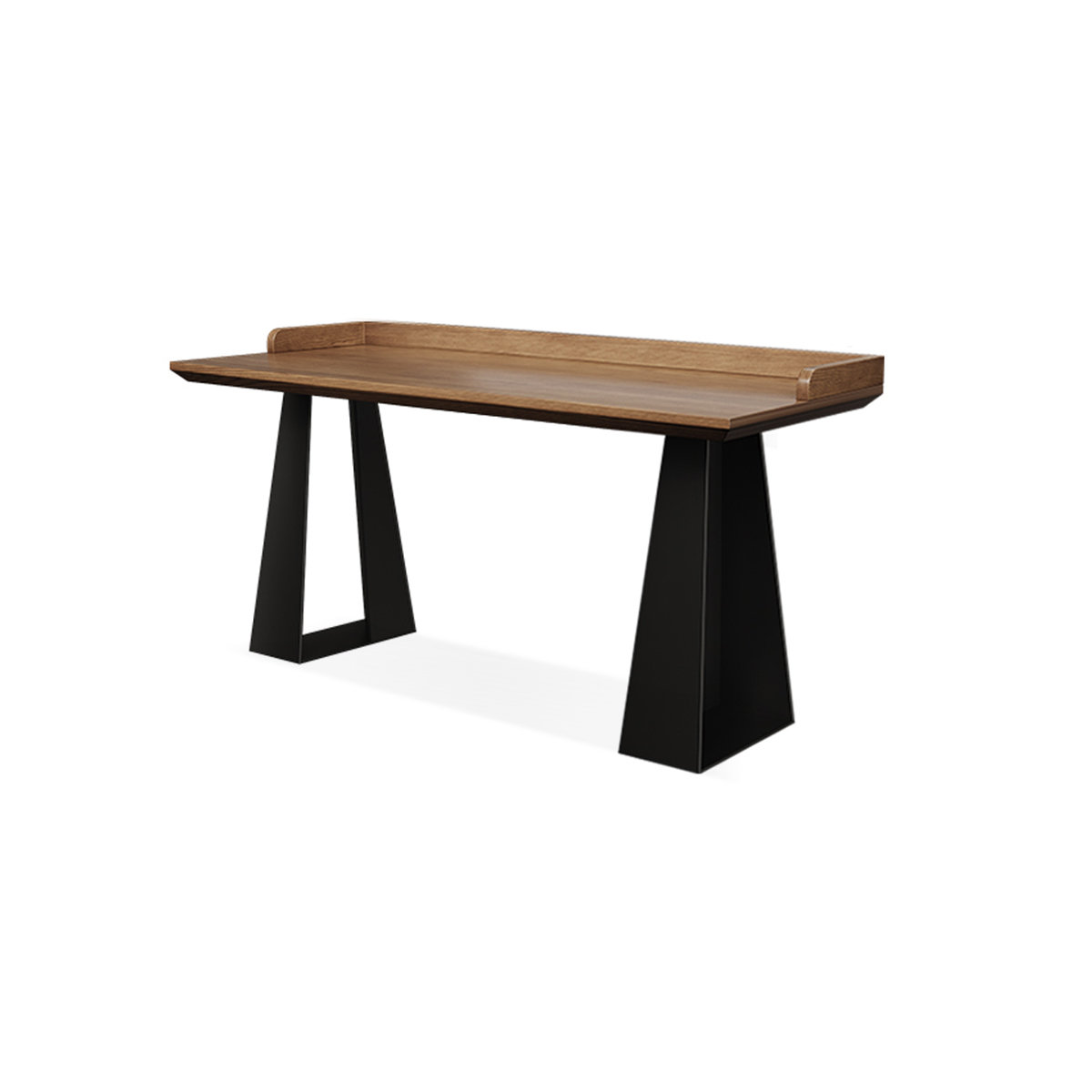 Cozynest Tan+Black Rectangular Solid Wood+Iron desks | Wayfair