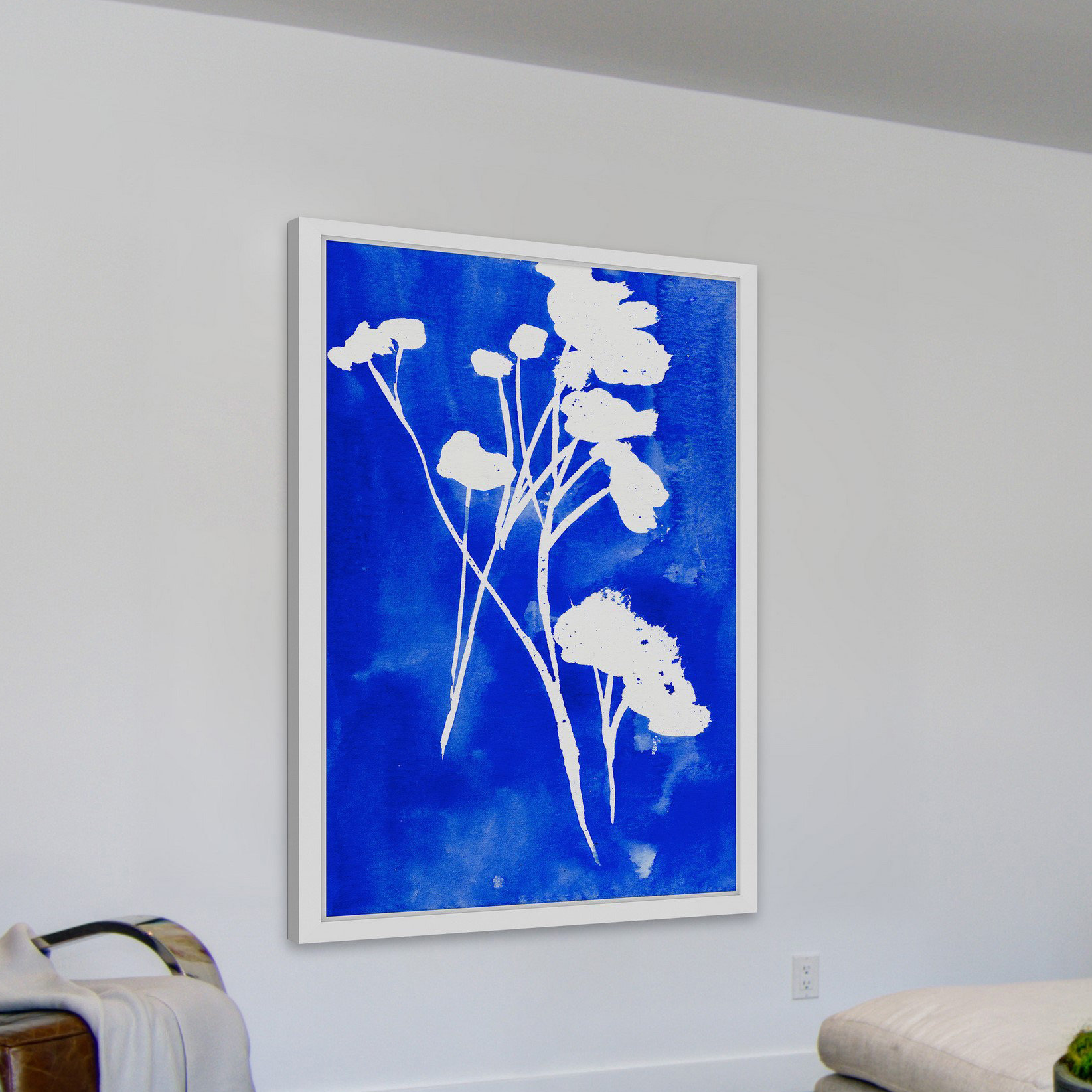 Marmont Hill 'Cyan Watercolor' by Christine Lindstrom Framed Print ...