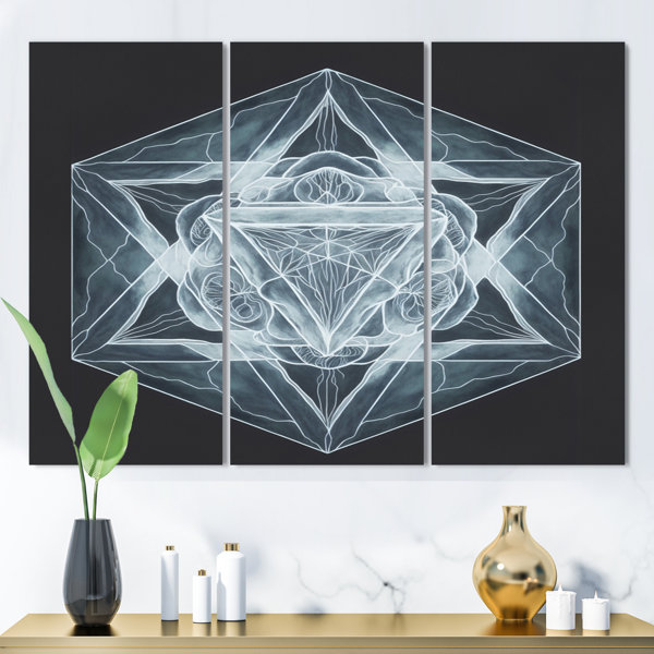 DesignArt Fundamental Patterns Sacred Geometry IV On Canvas 3 Pieces ...