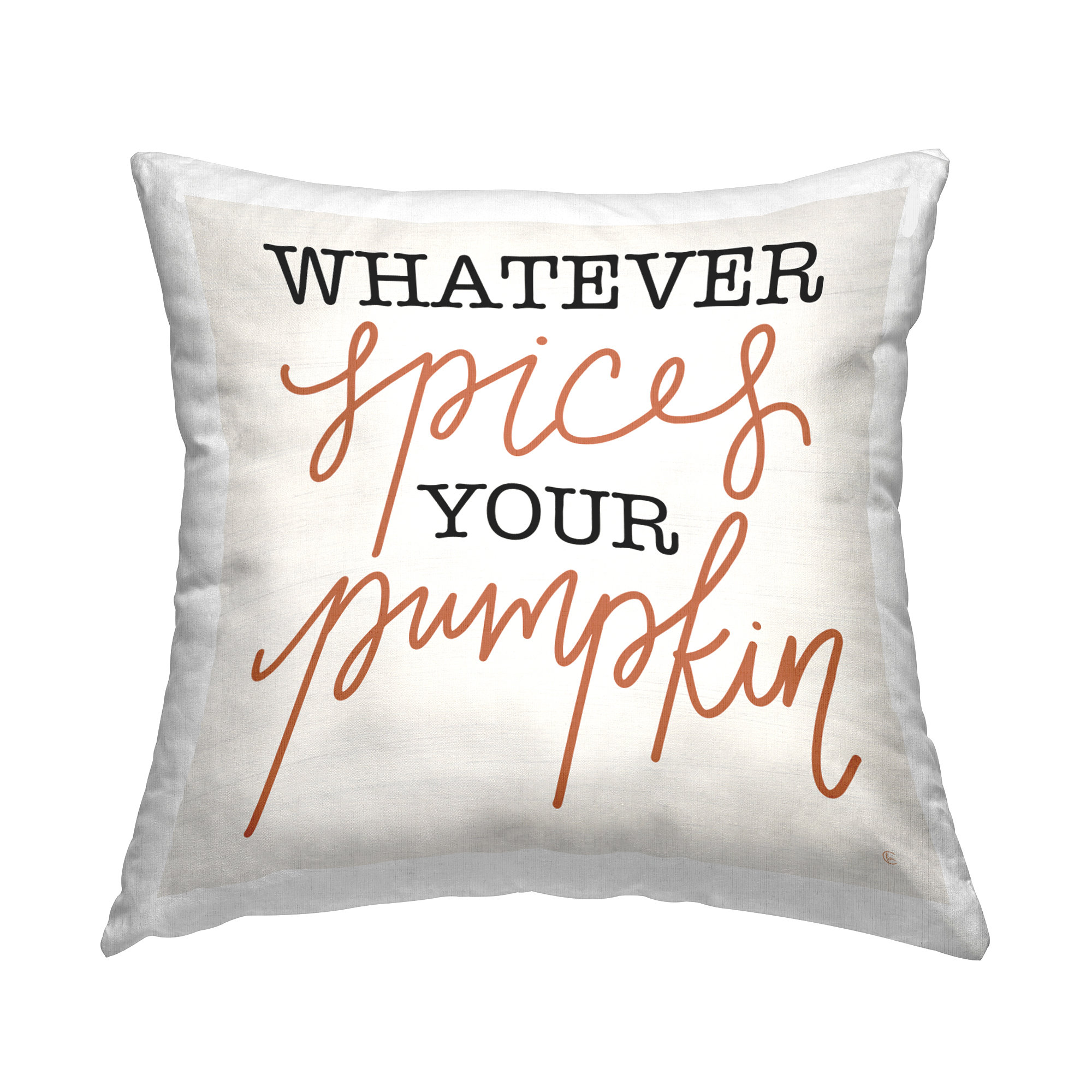 Stupell Industries Whatever Spices Your Pumpkin Phrase Printed Throw ...
