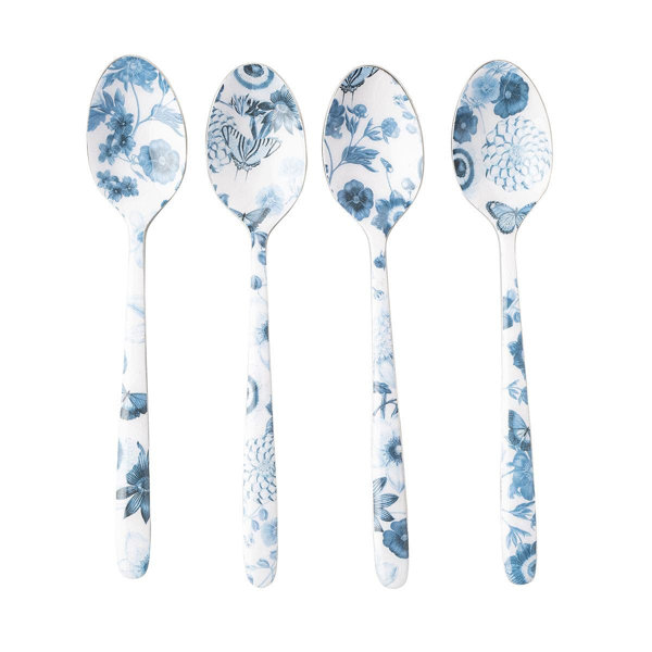 Juliska Field Of Flowers 4 -Piece Stainless Steel Sugar Spoon Set | Wayfair