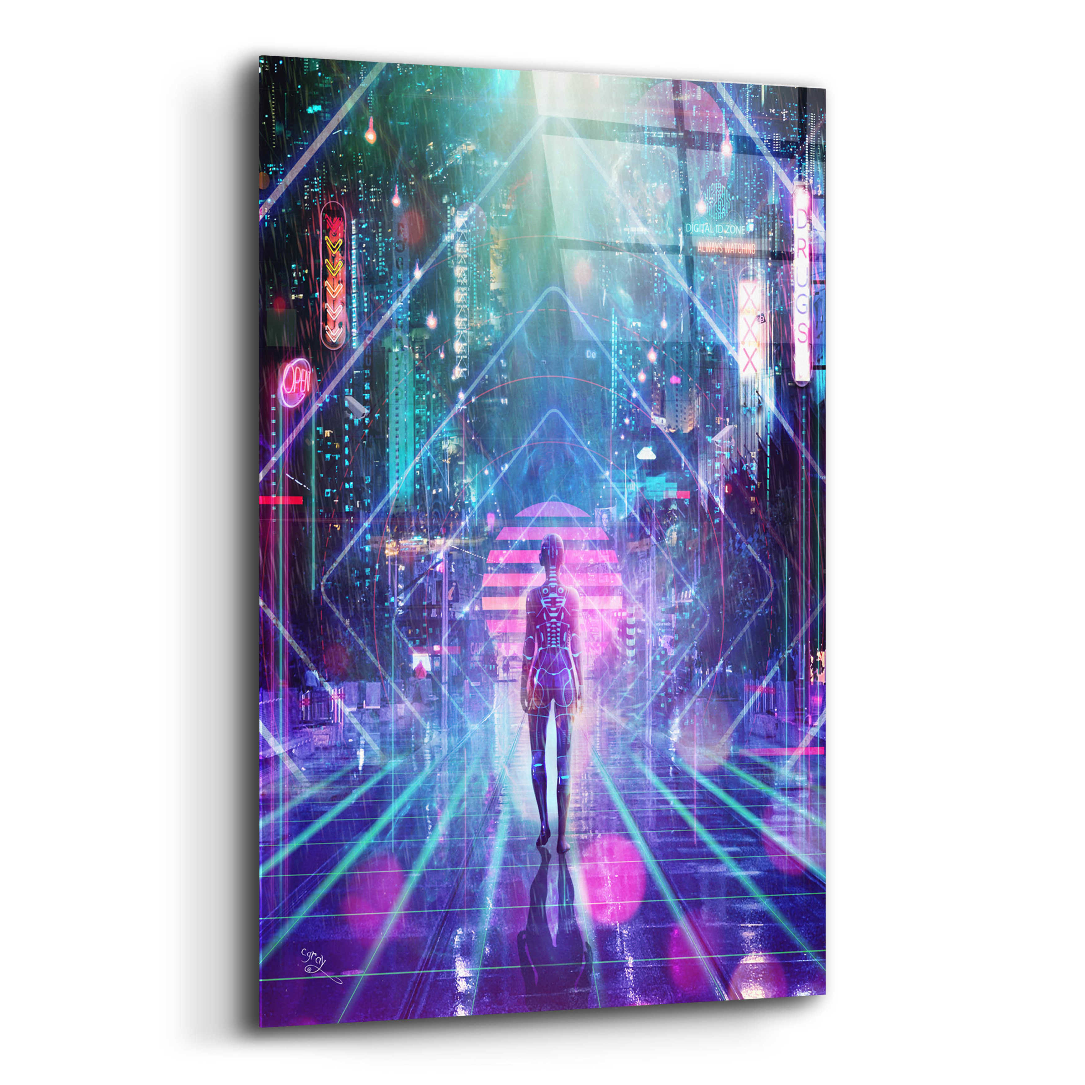 Trinx ''Neon Zone'' By Cameron Grey Acrylic Glass Wall Art - Wayfair Canada