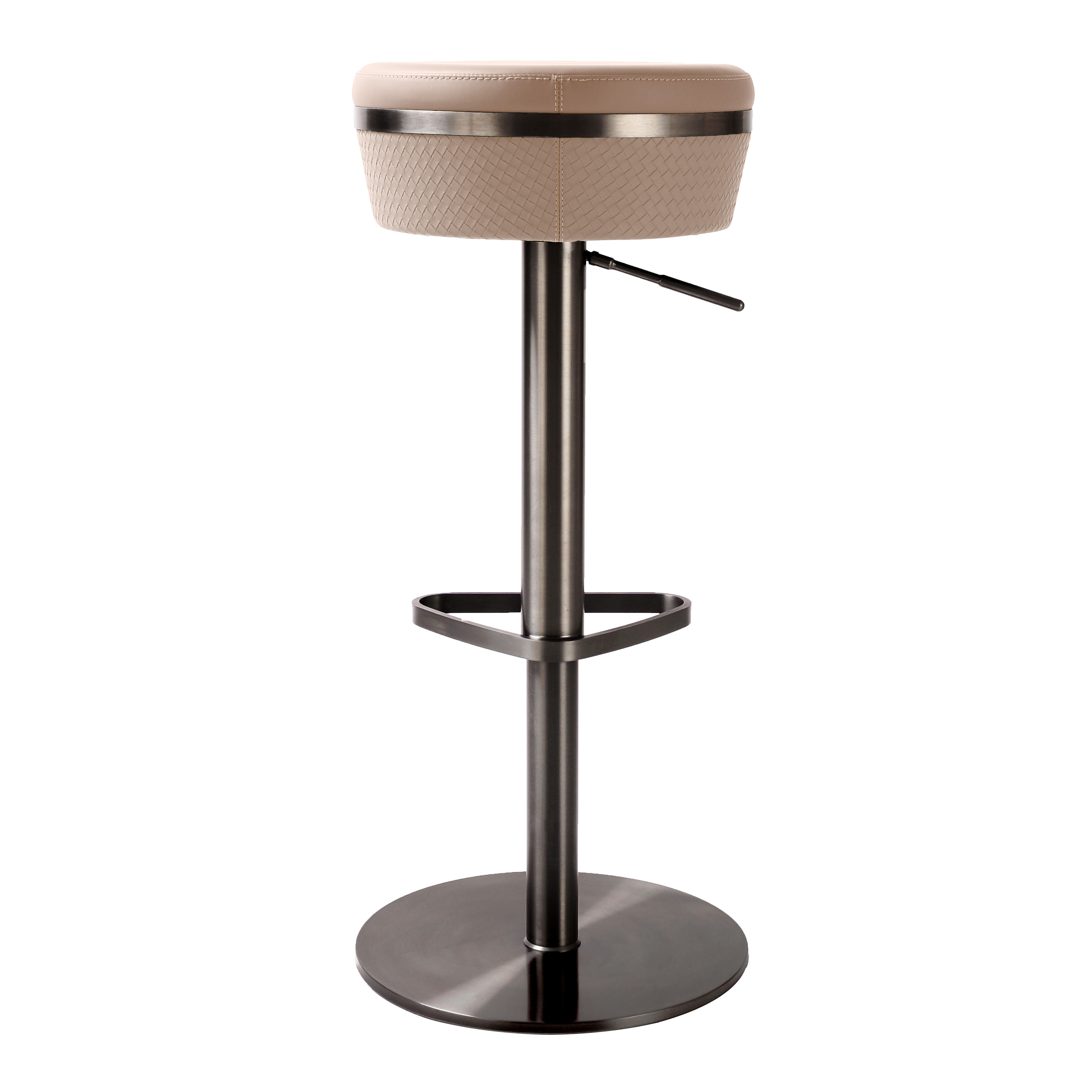 Latitude Run® Astro Woven Vegan Leather Adjustable Stool | Wayfair