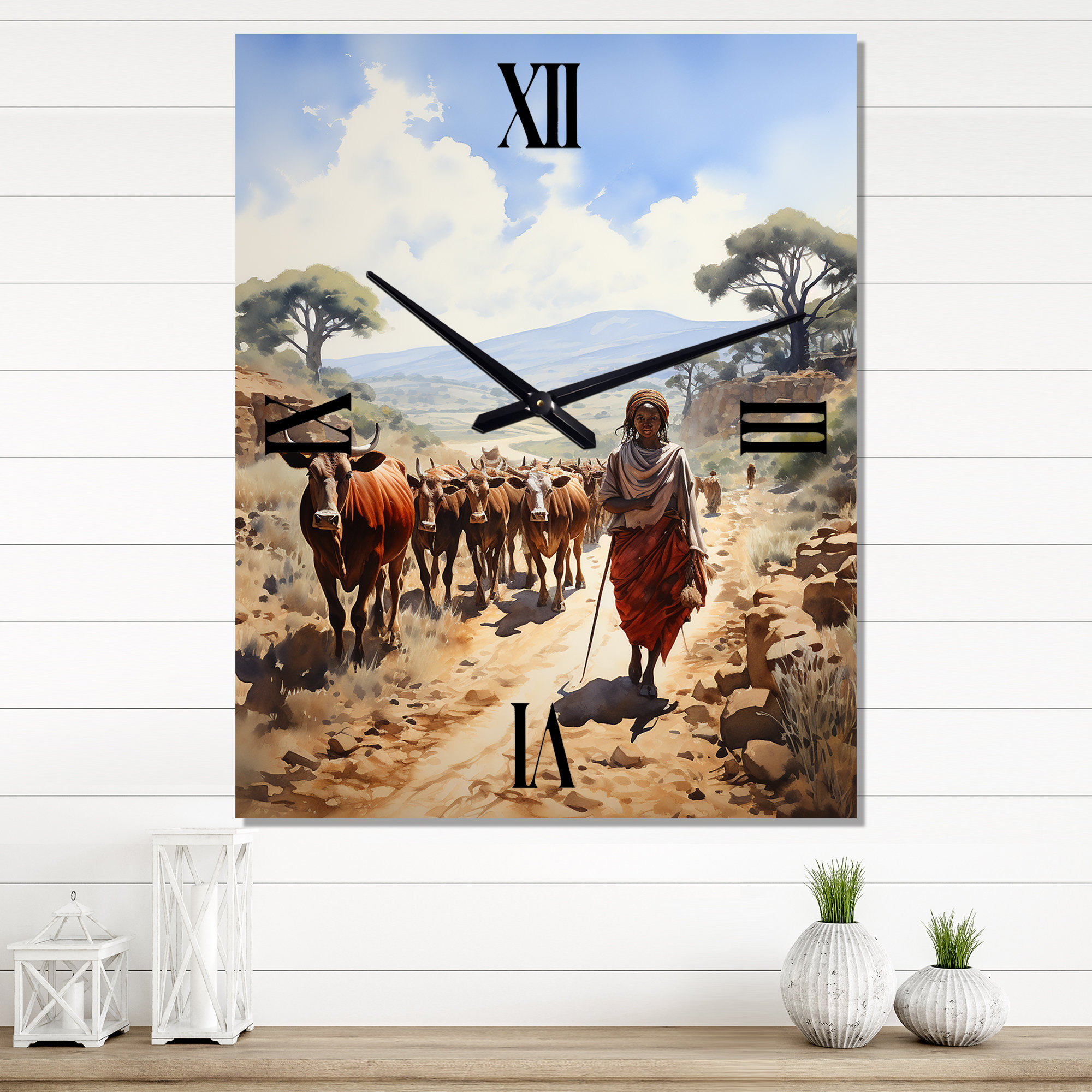 East Urban Home Jadean - African Tribes Wall Clocks | Wayfair