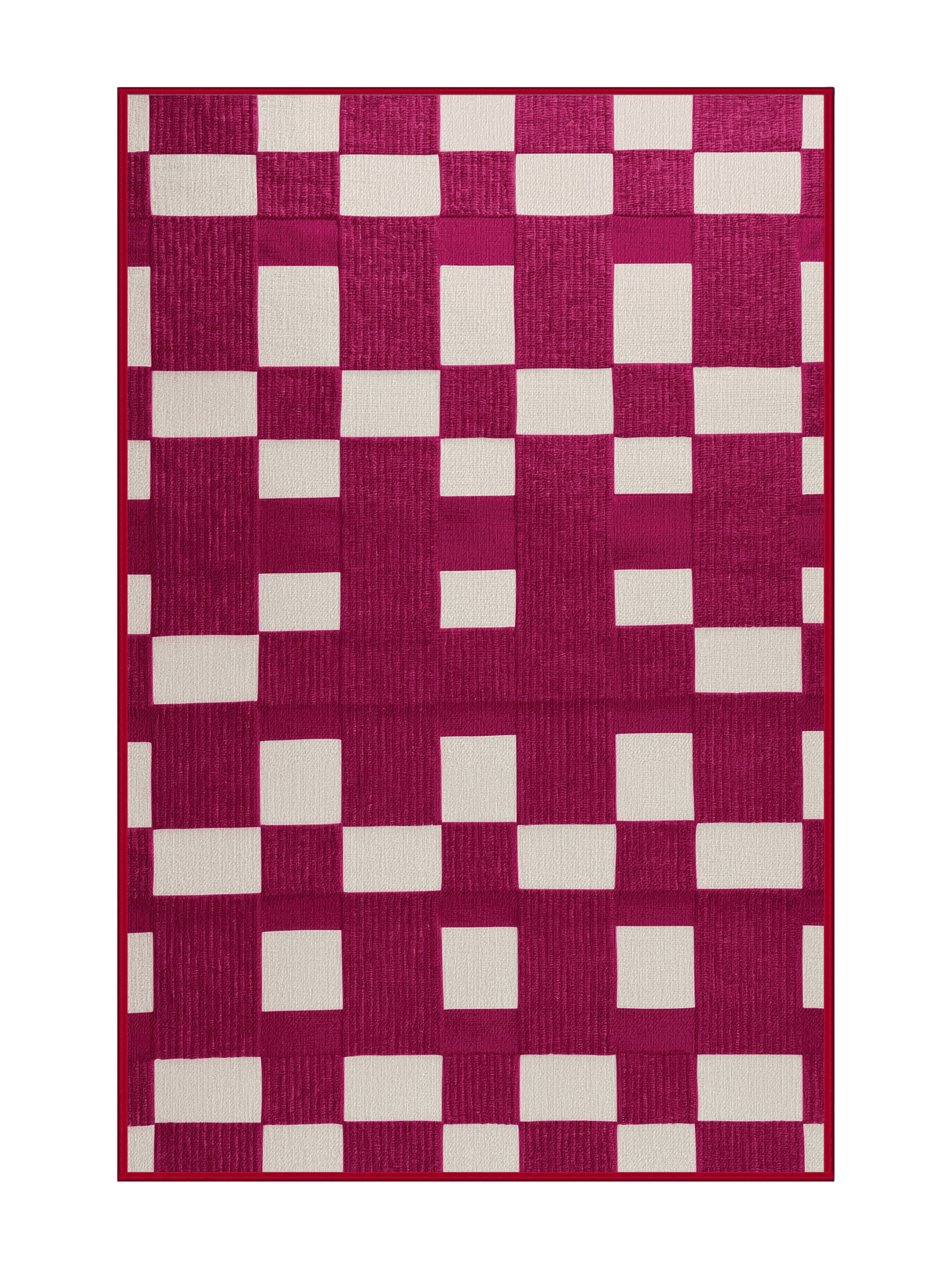 Latitude Run® Machine Washable Checkered Red Area Rug | Wayfair