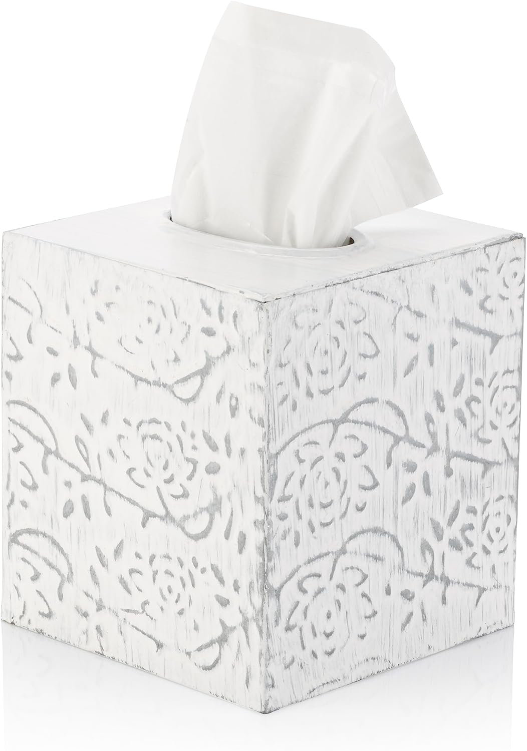 Ophelia & Co. Modern Farmhouse Tissue Box Cover, Decorative Tissue Box ...
