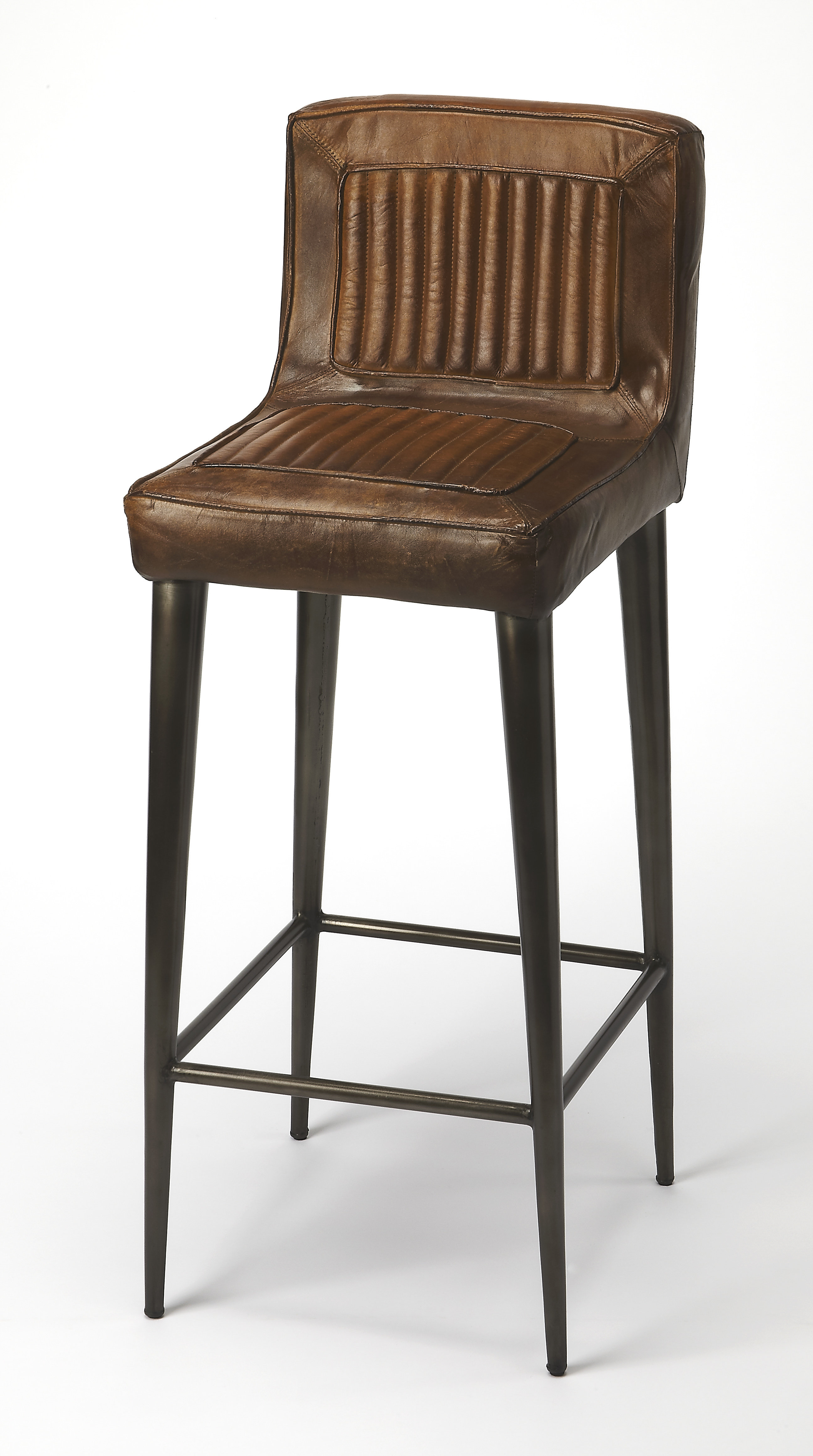 Butler Maxwell Leather 32" Bar Stool & Reviews | Perigold