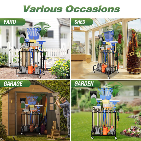 WFX Utility™ Burnettsville Tool Storage, Garden Tool Organizer with ...