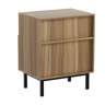 Latitude Run® Sevyn Wooden Stripe Drawer Nightstand & Reviews | Wayfair