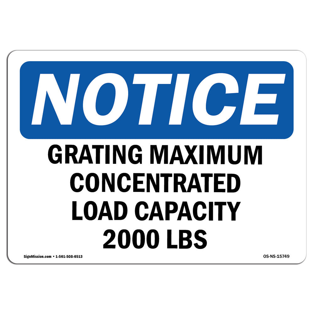 SignMission Grating Maximum Concentrated Load Sign | Wayfair
