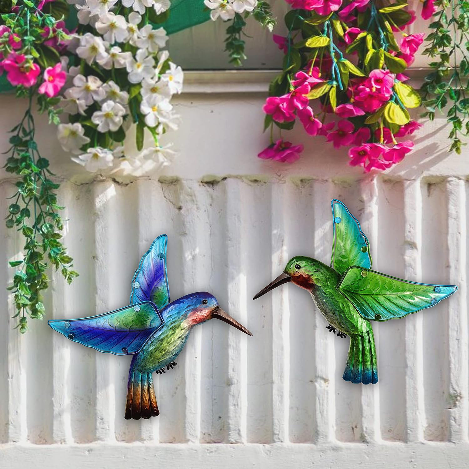Lark Manor™ 2Pack Metal Hummingbird Outdoor Wall Art | Wayfair
