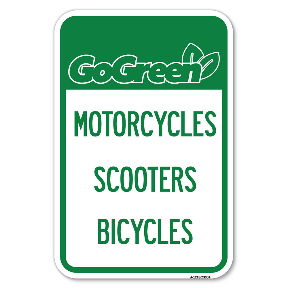 SignMission Go Green Sign Go Green - Motorcycles Scooters Bicycles ...