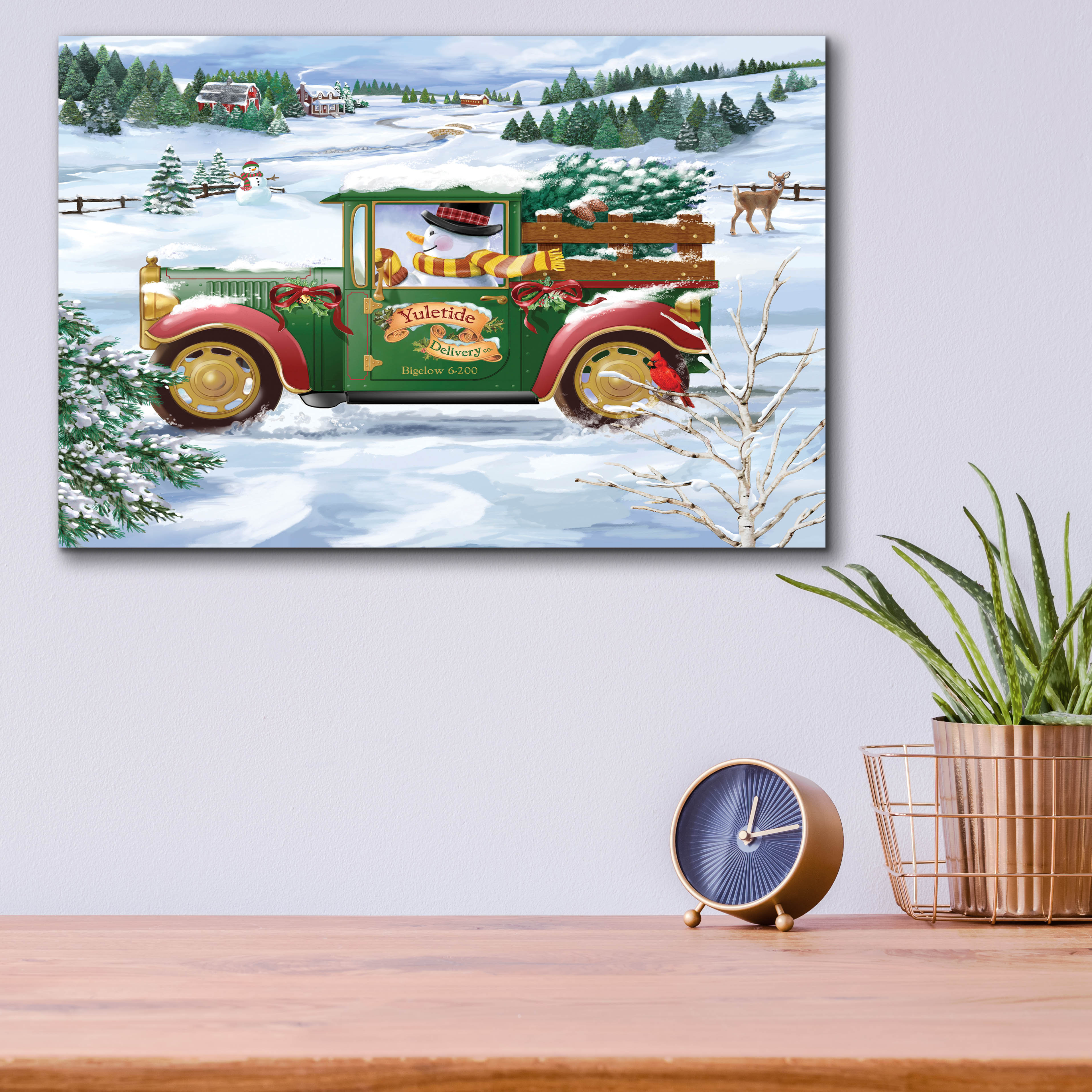 The Holiday Aisle® Snowman Delivery' by Bigelow Illustrations Acrylic ...