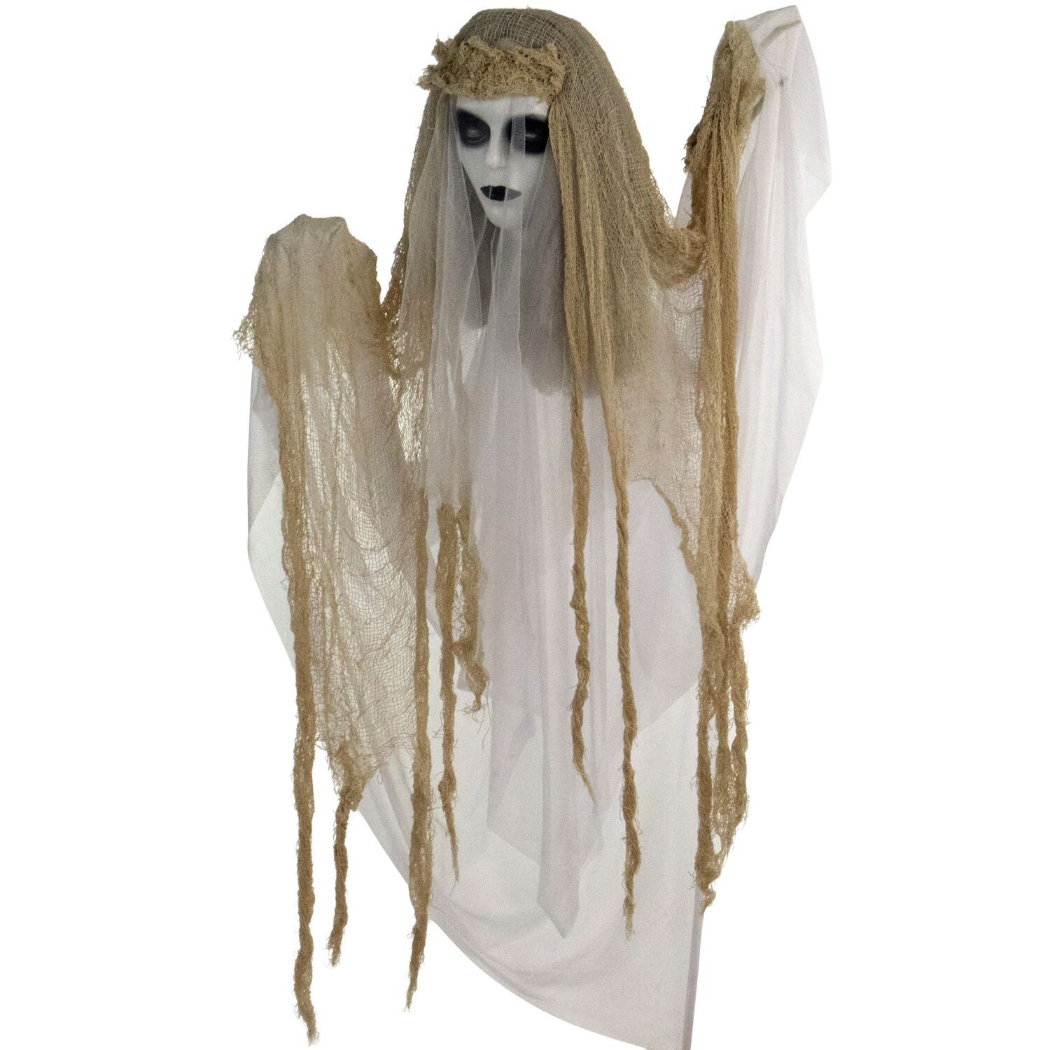 Haunted Hill Farm Scary Ghost Bride Halloween Animatronic with Lights ...