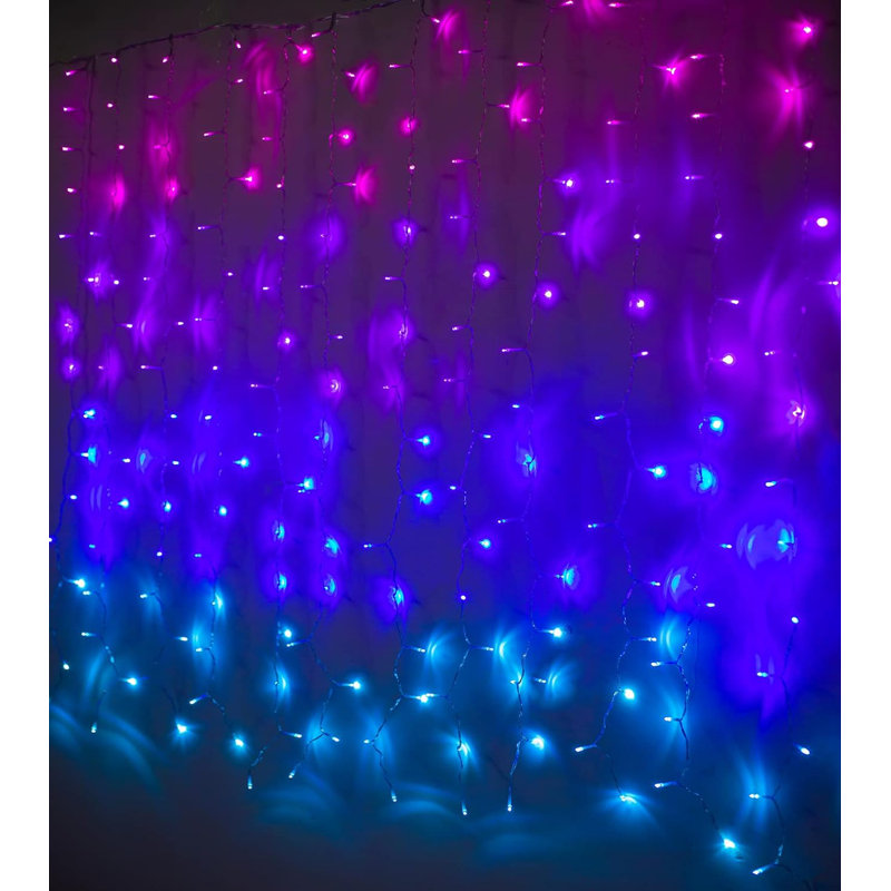 Arlmont & Co. Sedonia Outdoor 192 - Bulb 52'' Plug-in LED Curtain ...