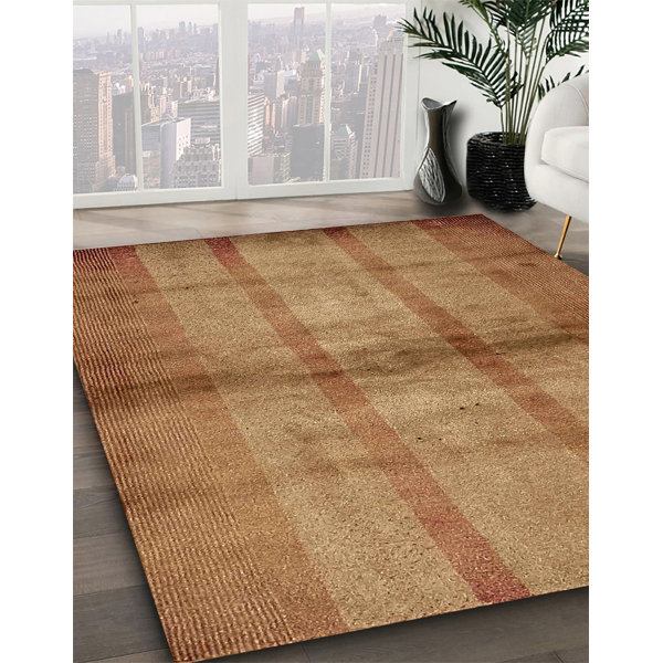 Dakota Fields Vian Machine Woven Yellow/Light Brown Rug | Wayfair
