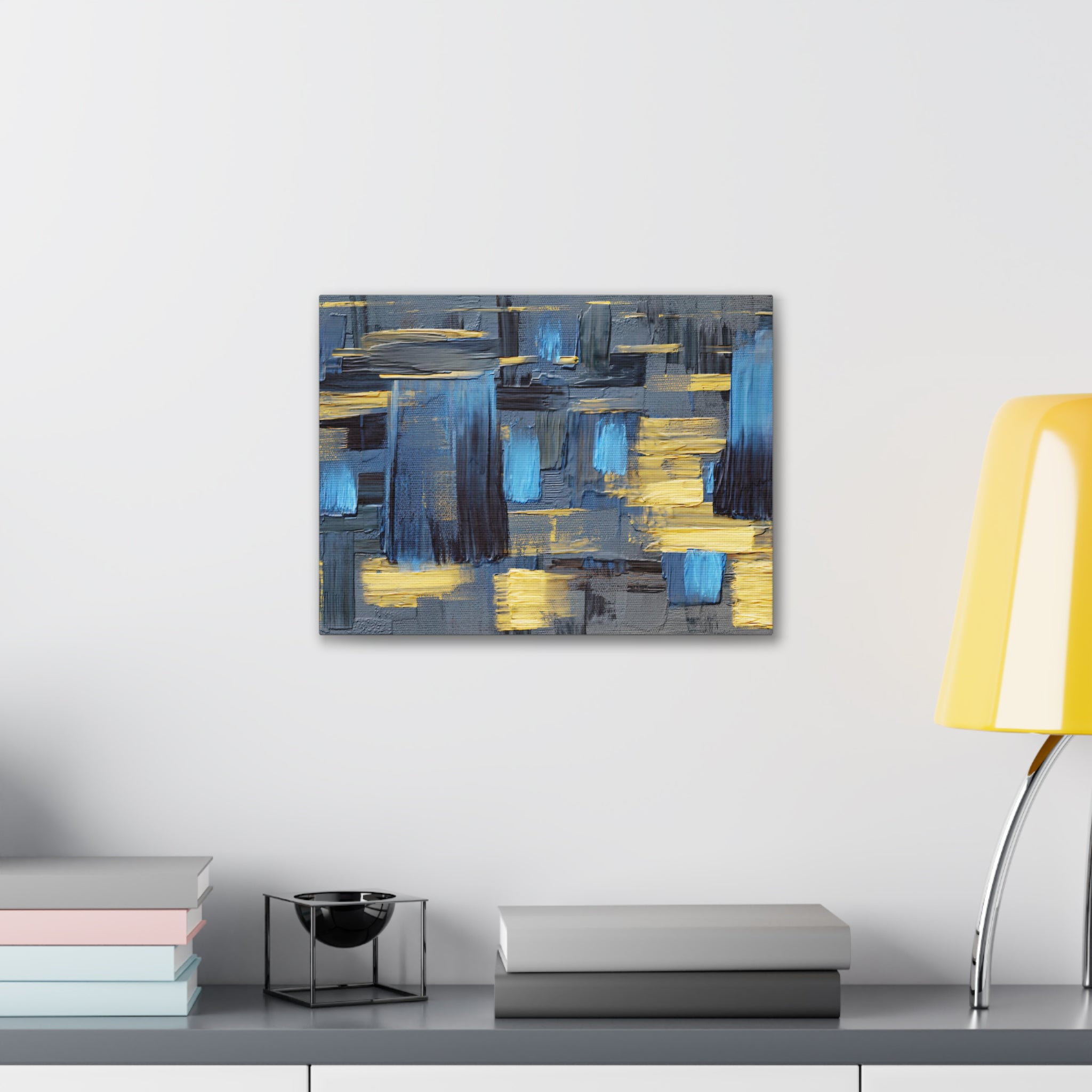 Wrought Studio™ Textured Abstract Acrylic Painting Hand Painted Blue ...