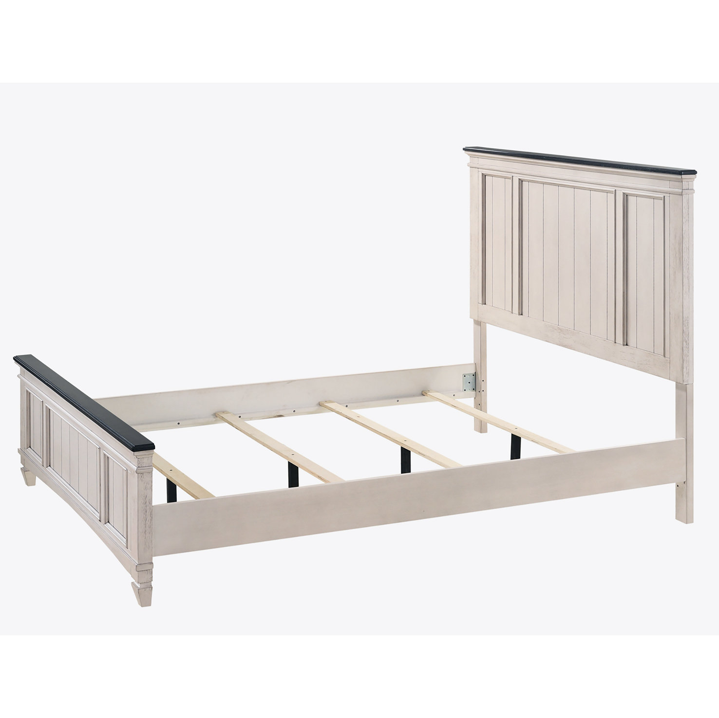 Rosalind Wheeler 1pc Rustic Cottage Style Finish Panel Bed w Built in ...