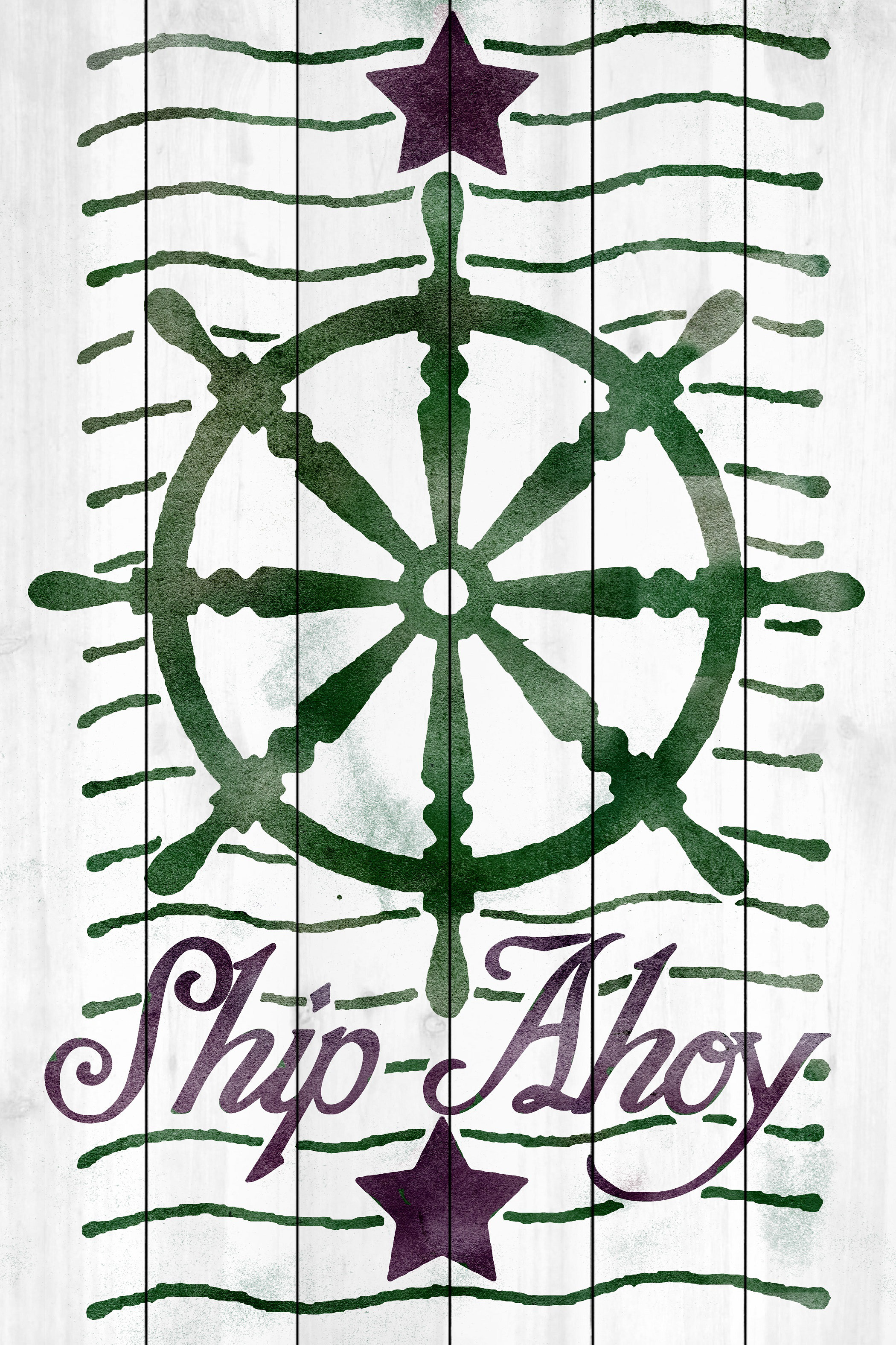 Marmont Hill Ship Ahoy Graphic Art Plaque | Wayfair