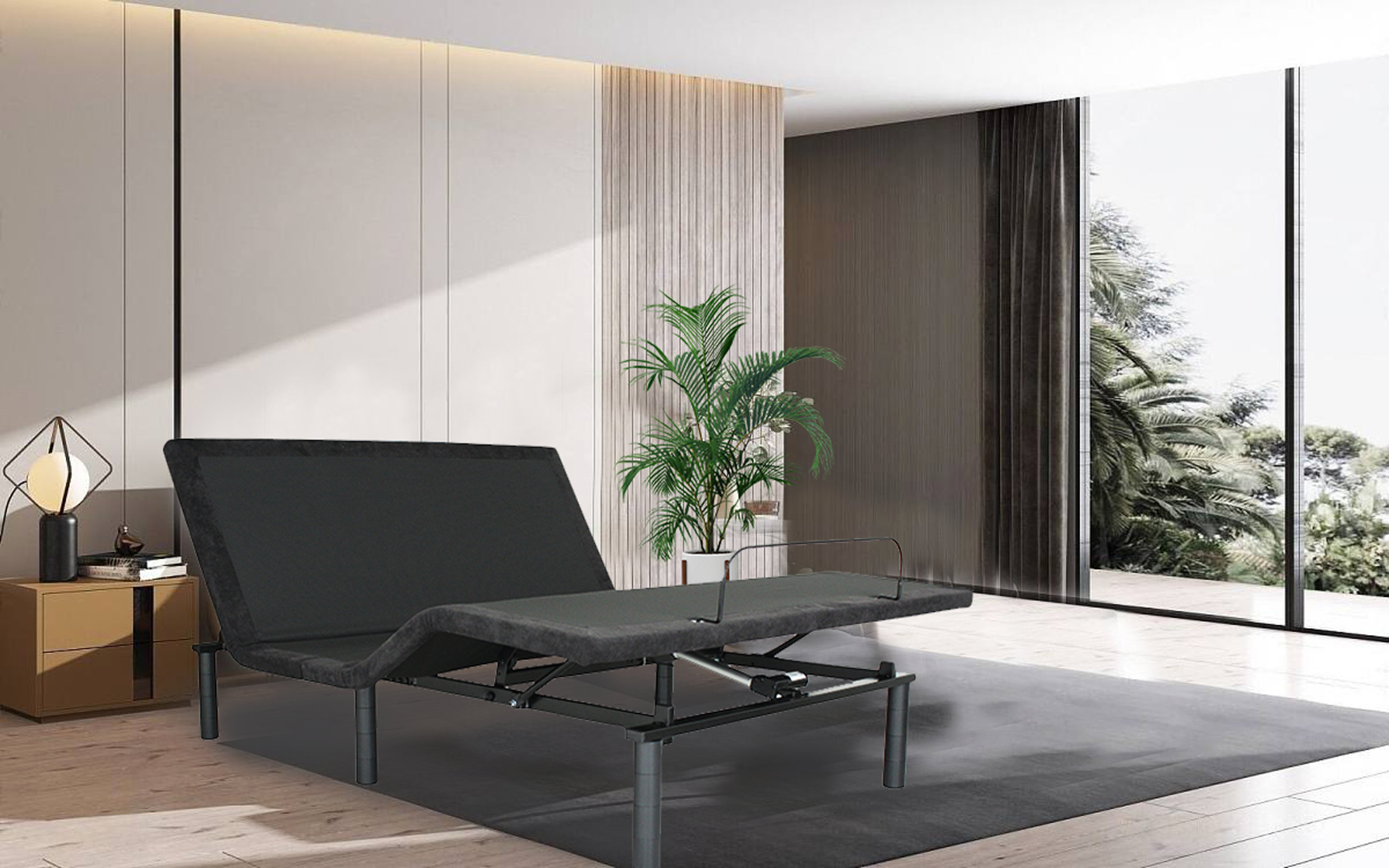 Latitude Run® Versatile Motorized Adjustable Bed Base With Foldable ...