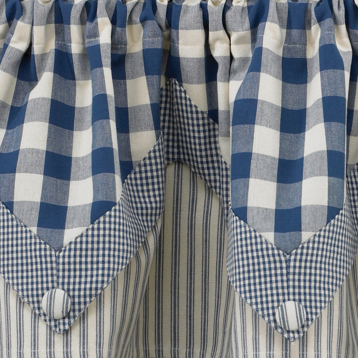Rosalind Wheeler Arthuro Plaid Cotton Tailored 72" Window Valance in ...