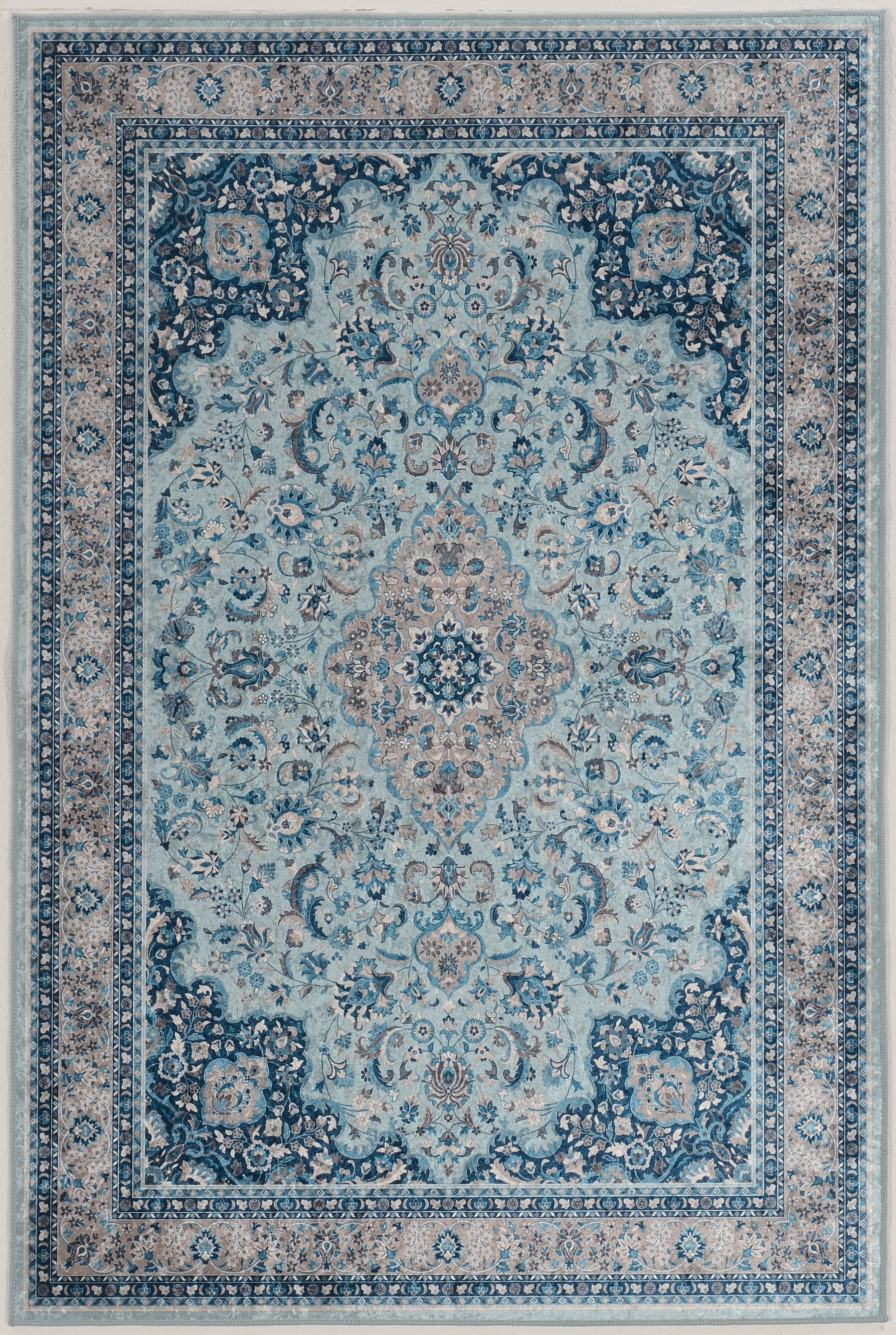 Darby Home Co Nolea Traditional Machine Woven Flatweave Light Blue and ...