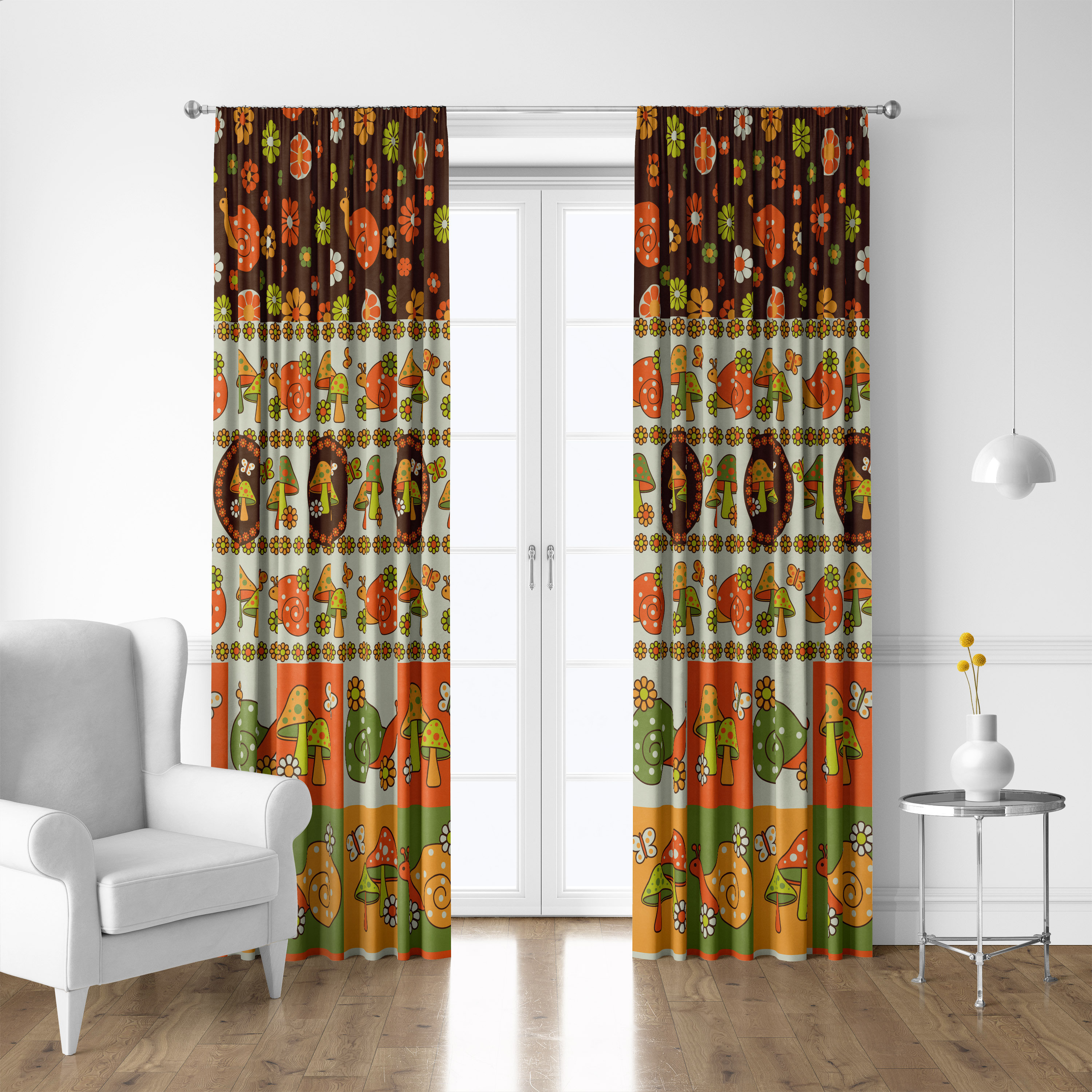 Folk N Funky Polyester Curtain | Wayfair