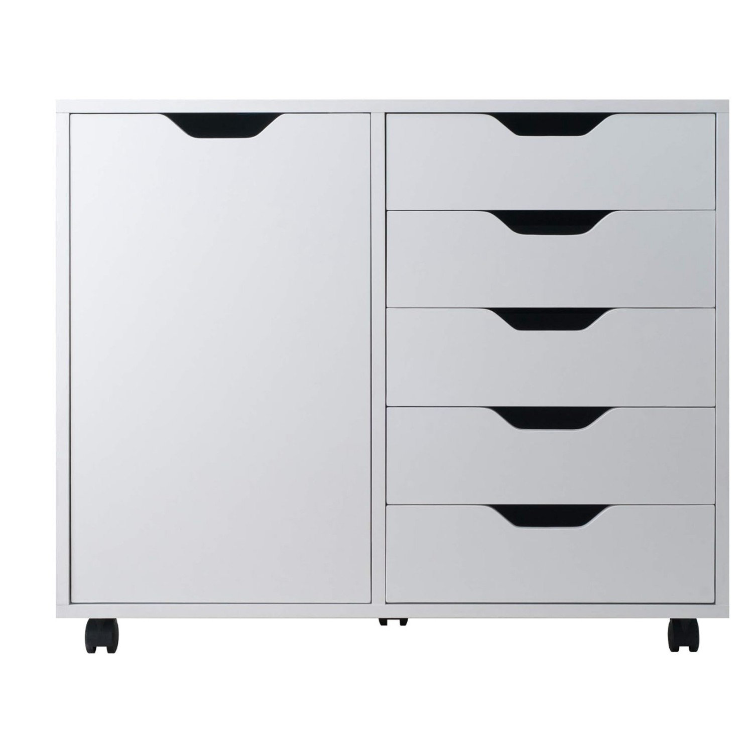 AKLOV White 5-drawer storage cabinet | Wayfair