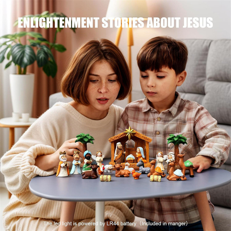 The Holiday Aisle® Nativity Set for Kids, 2024-25 Days of Christmas ...