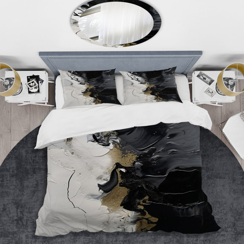 black textured bedding