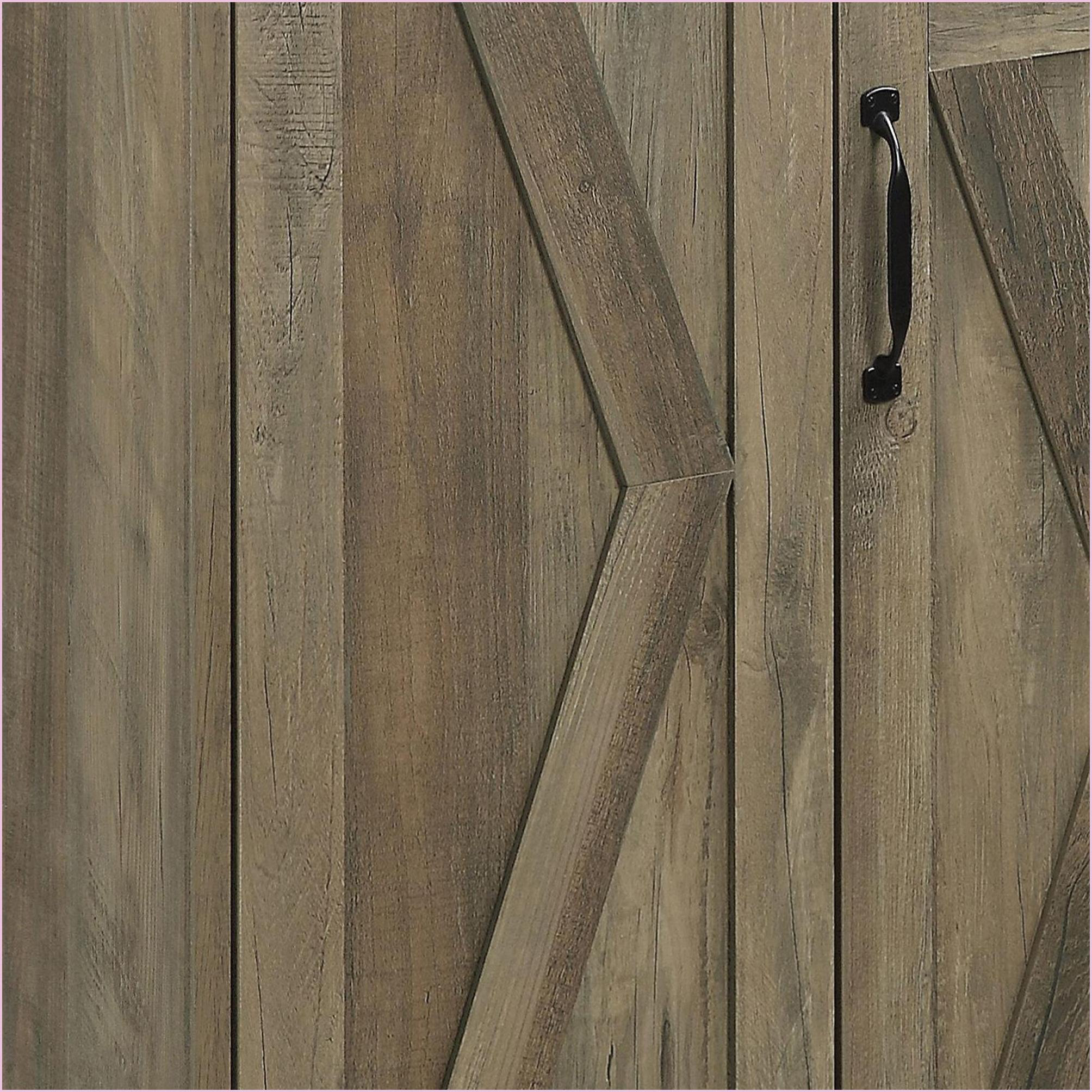 August Grove® Server, Rustic Oak with 3 Barn Doors | Wood+Metal ...