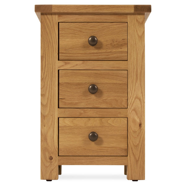 August Grove 3 Drawer Bedside Table & Reviews | Wayfair.ie