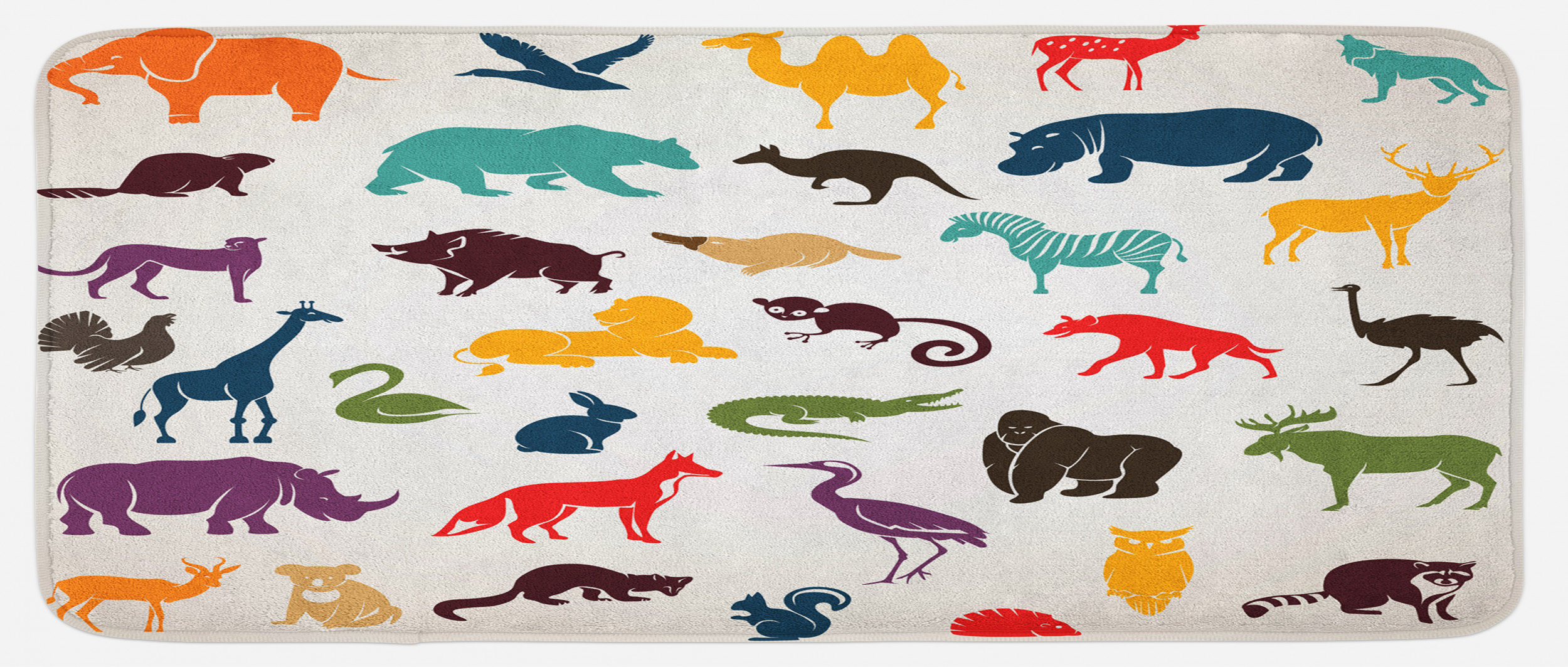East Urban Home European Animal Silhouettes In Cartoon Style Safari ...