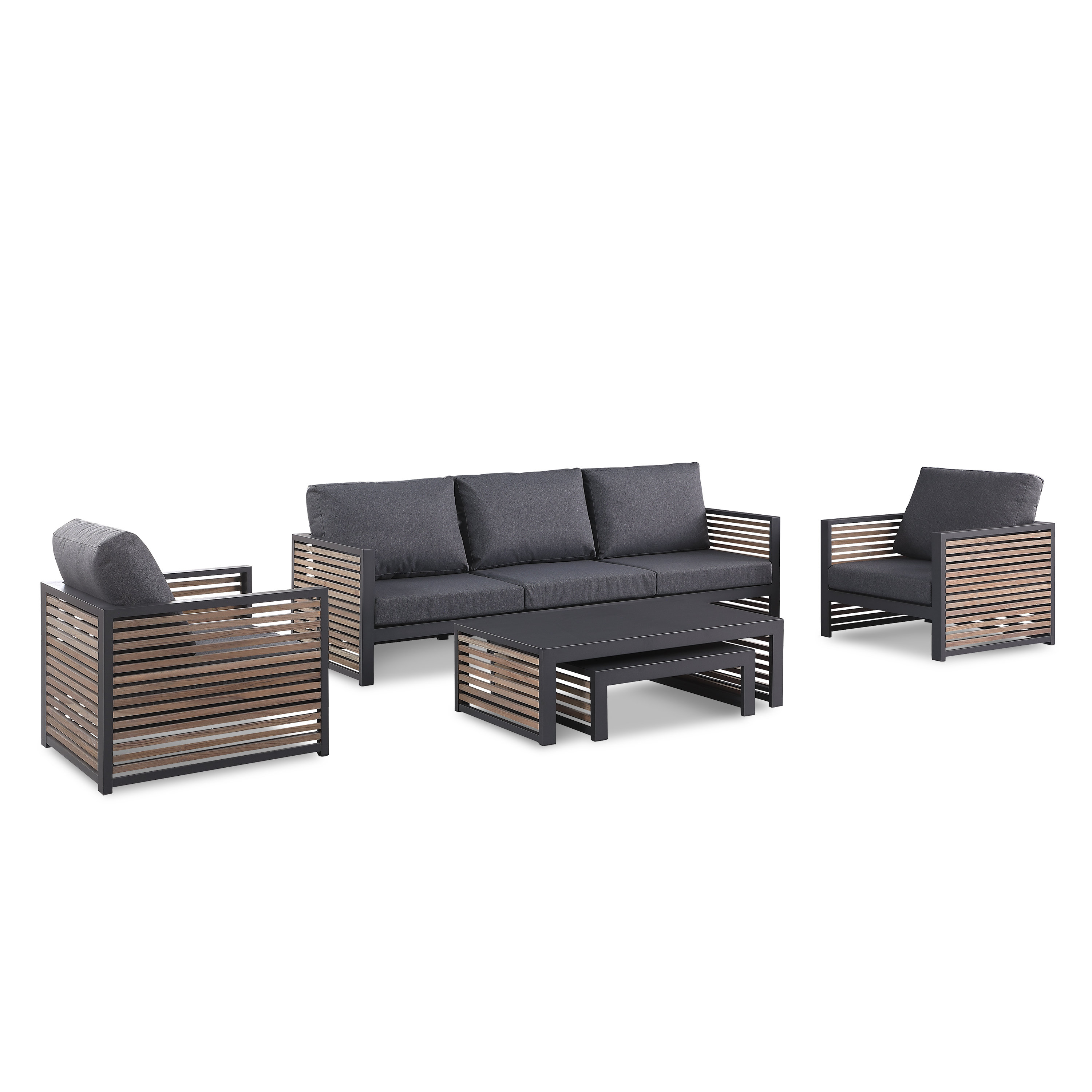 AllModern Pawni Teak 5 - Person Outdoor Seating Group with Custom ...